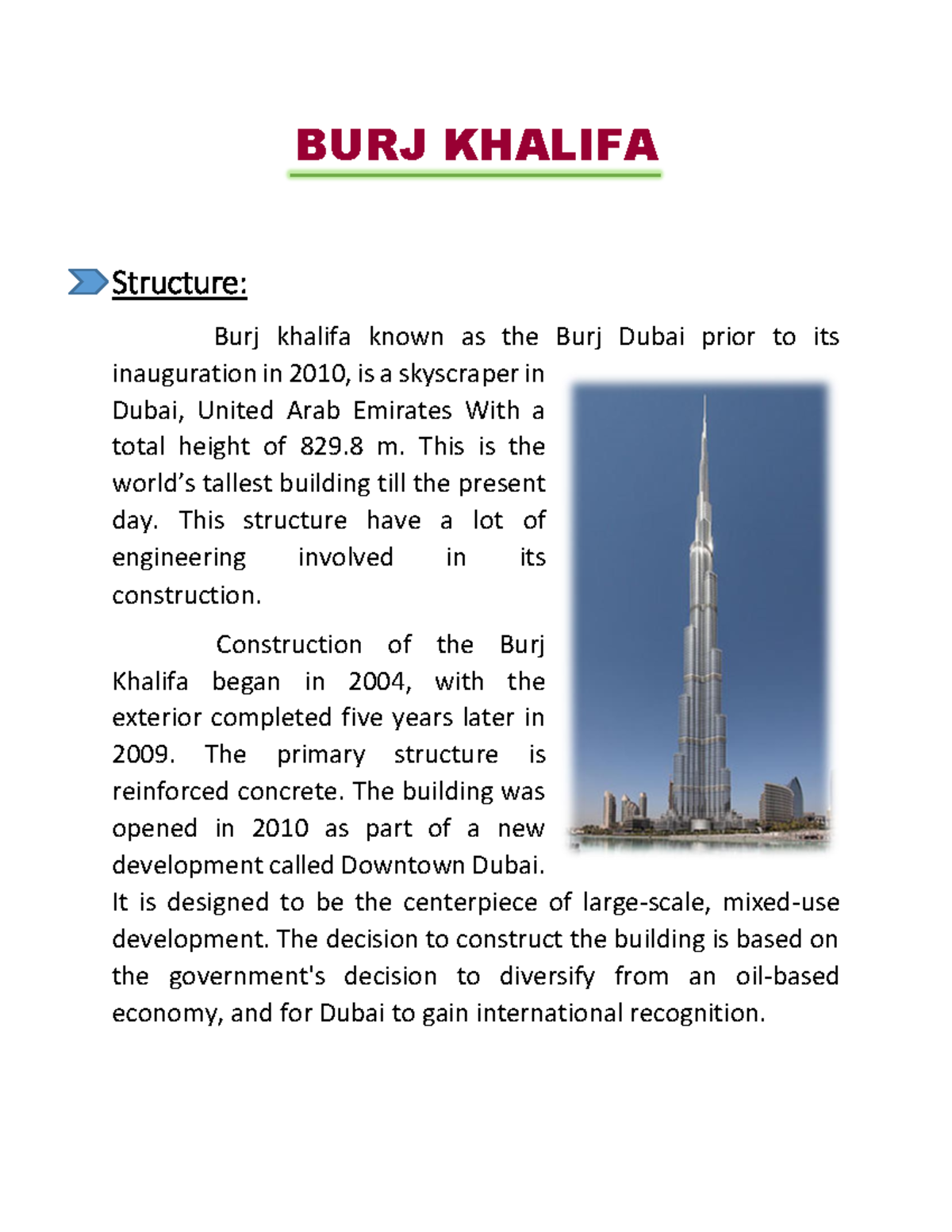 Burj Khalifa: Architectural Engineering of the World's Tallest ...