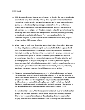 D333 - Ethics in Technology - Studocu