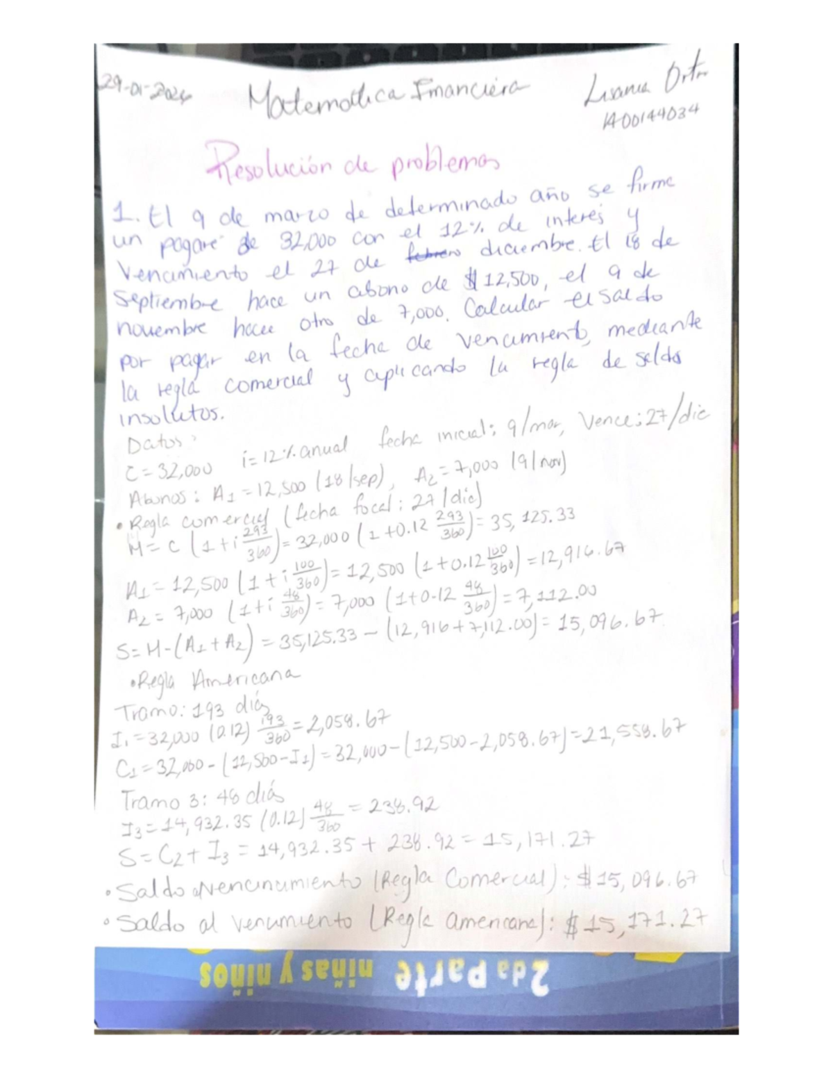 Resolución de Problemas de Matemática Financiera - Unidad 5 (1400144034 ...