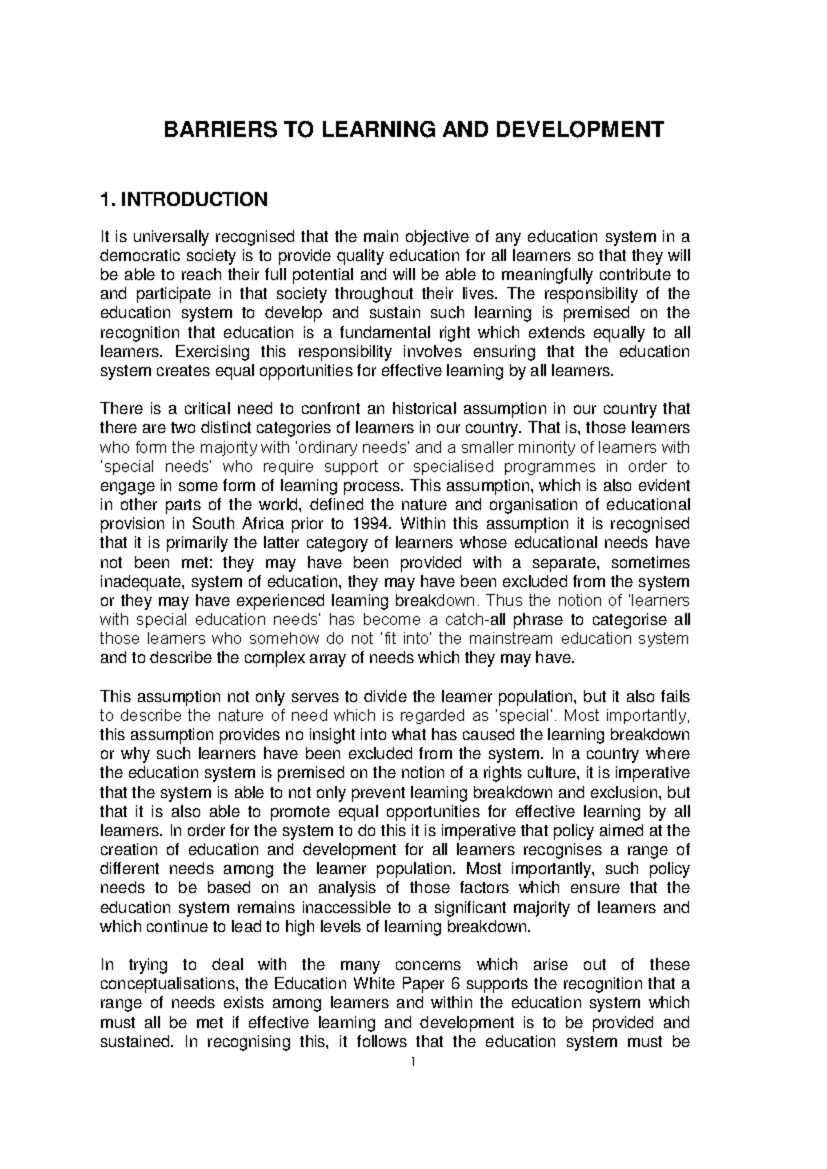 Barriers to Learning & Development: Overcoming Challenges in Education ...