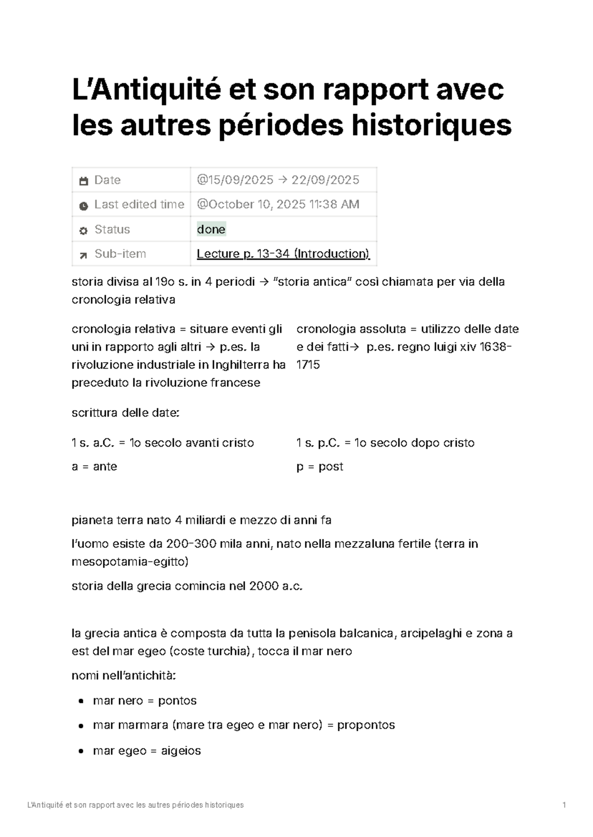 L'Antiquité et ses relations avec les périodes historiques - Histoire ...