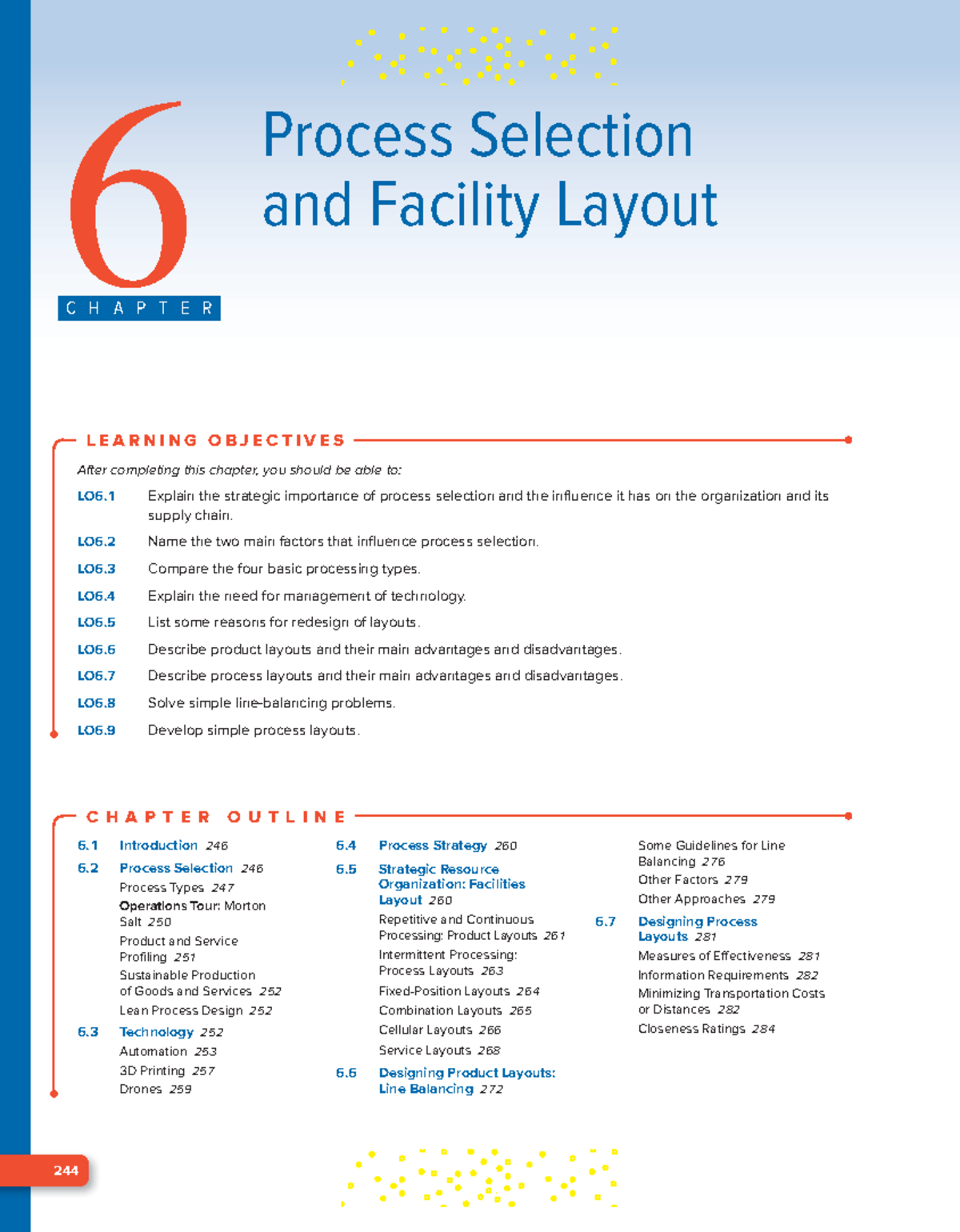 Chapter 06 Process Selection - 244 6 Introduction 246 6 Process ...