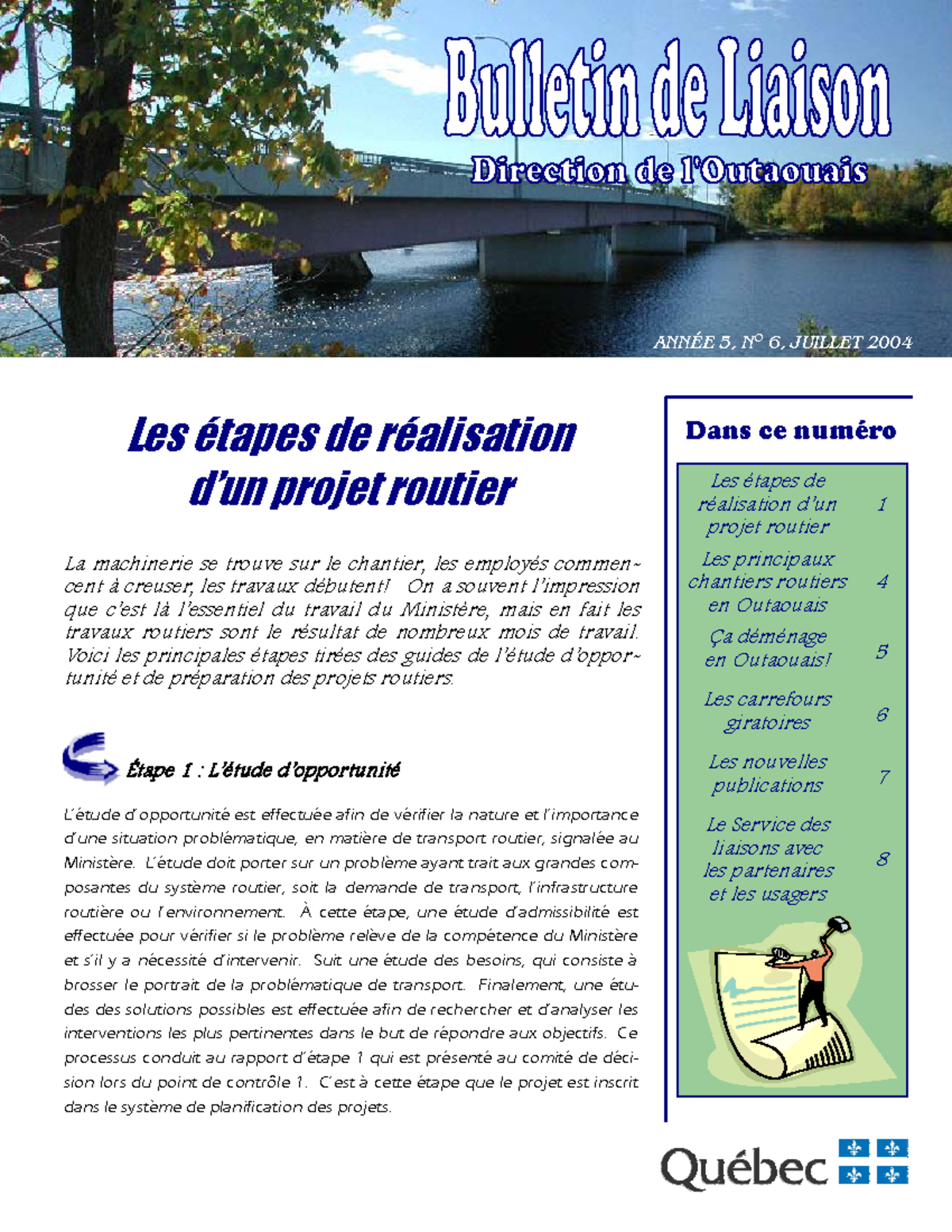 Étapes de réalisation d’un projet routier - MTQ 5 - Studocu