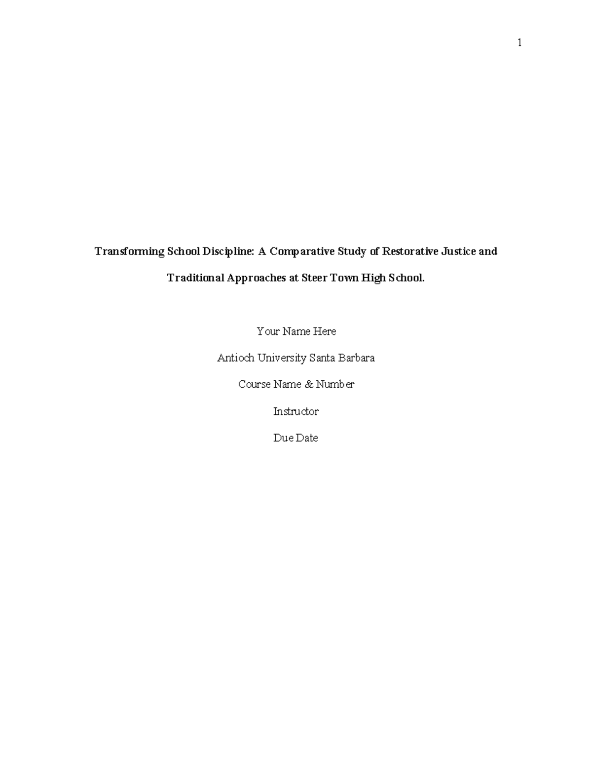 Transforming School Discipline: Restorative Justice vs. Suspension at ...