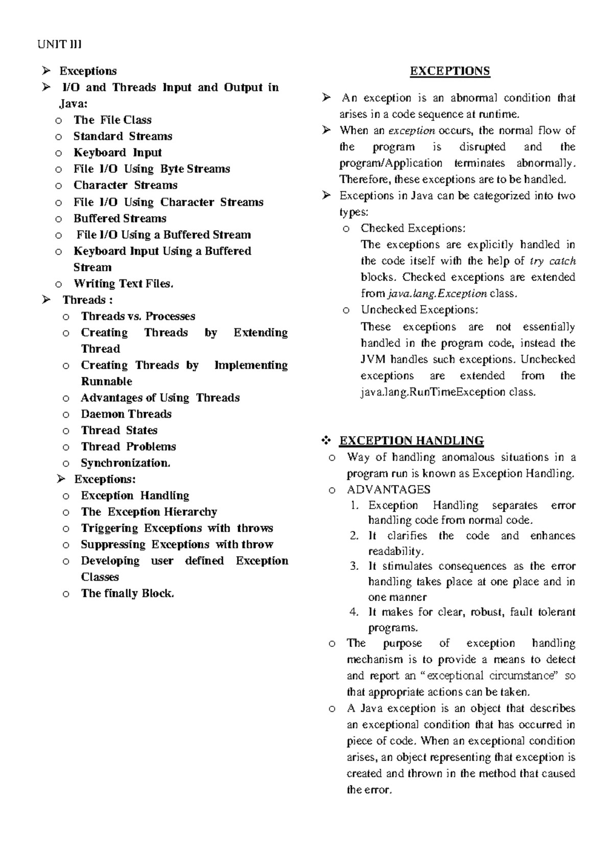 Java notes Unit 1 - 2nd Sem Bca Java unit 1 - Unit – 1 Introduction to ... Java notes Unit 1 - 2nd Sem Bca Java unit 1 - Unit – 1 Introduction to ...