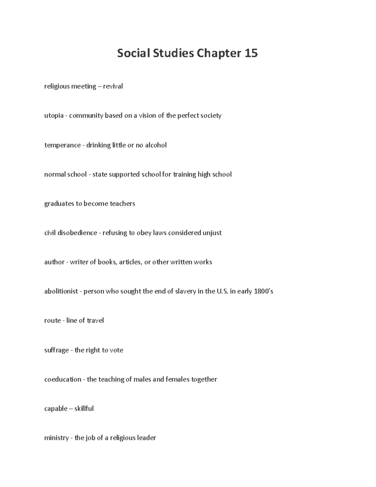 Social Studies Chapter 15: Reform Movements and Key Figures - Studocu