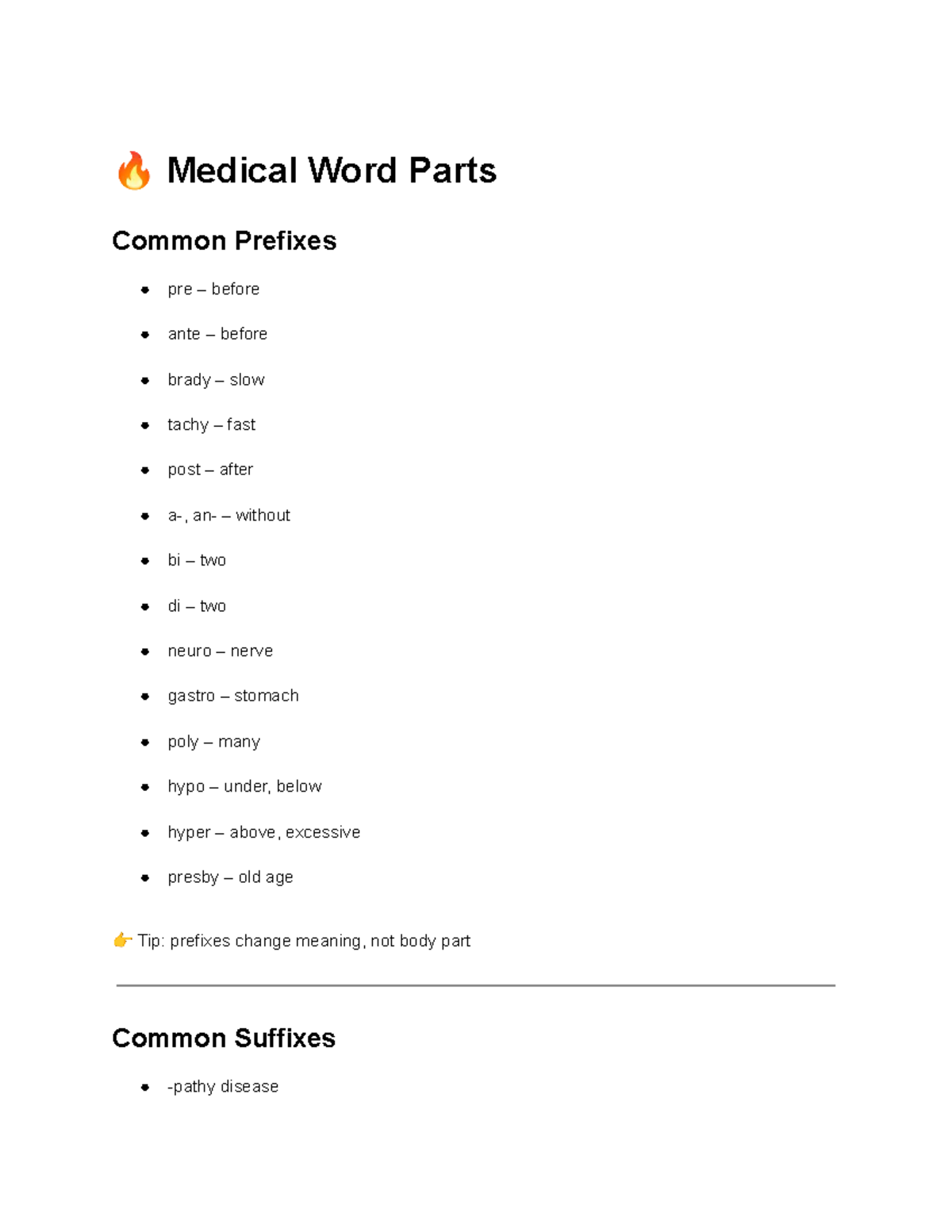 Intro to Nursing - Medical Terminology Study Guide - Studocu