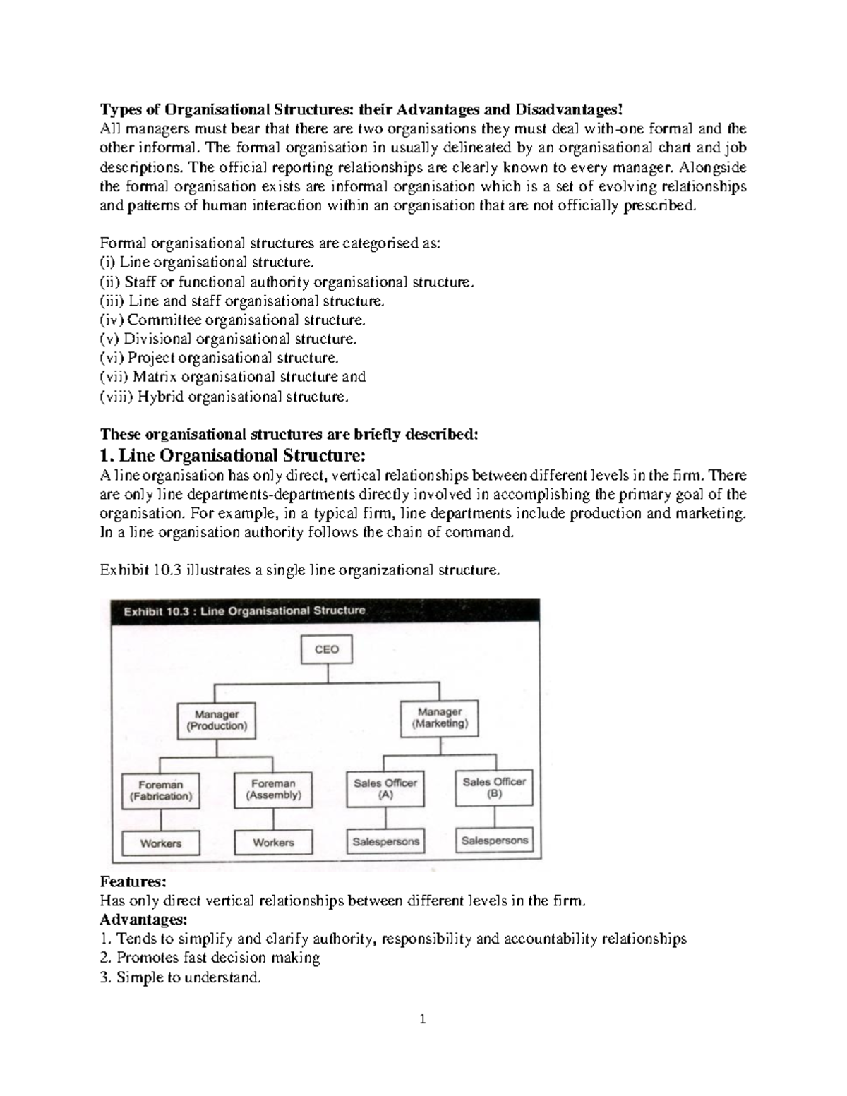 Types of Organisational Structures - The formal organisation in usually ...