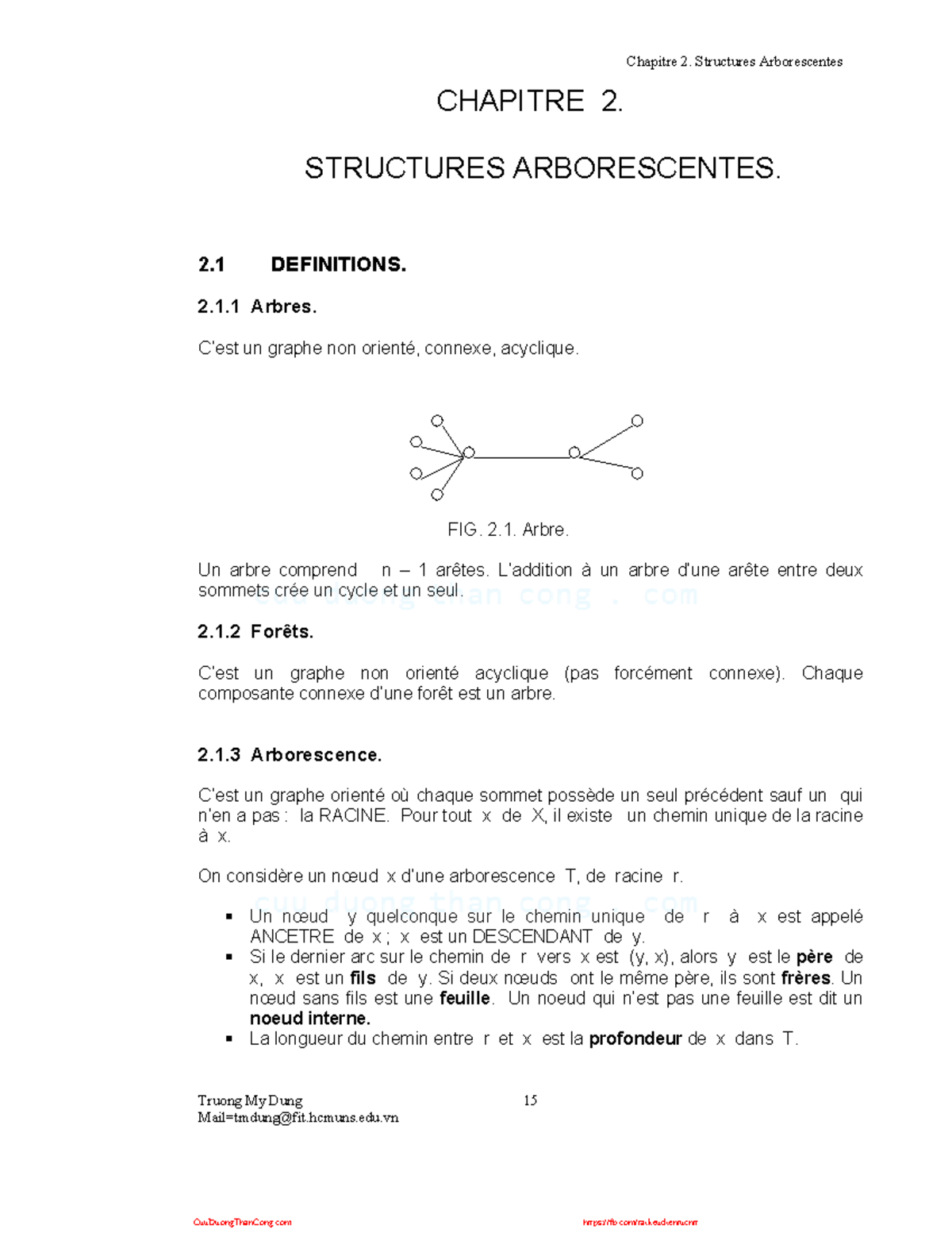 Chapitre 2. Structures Arborescentes - Théorie des Graphes TMDung - Studocu