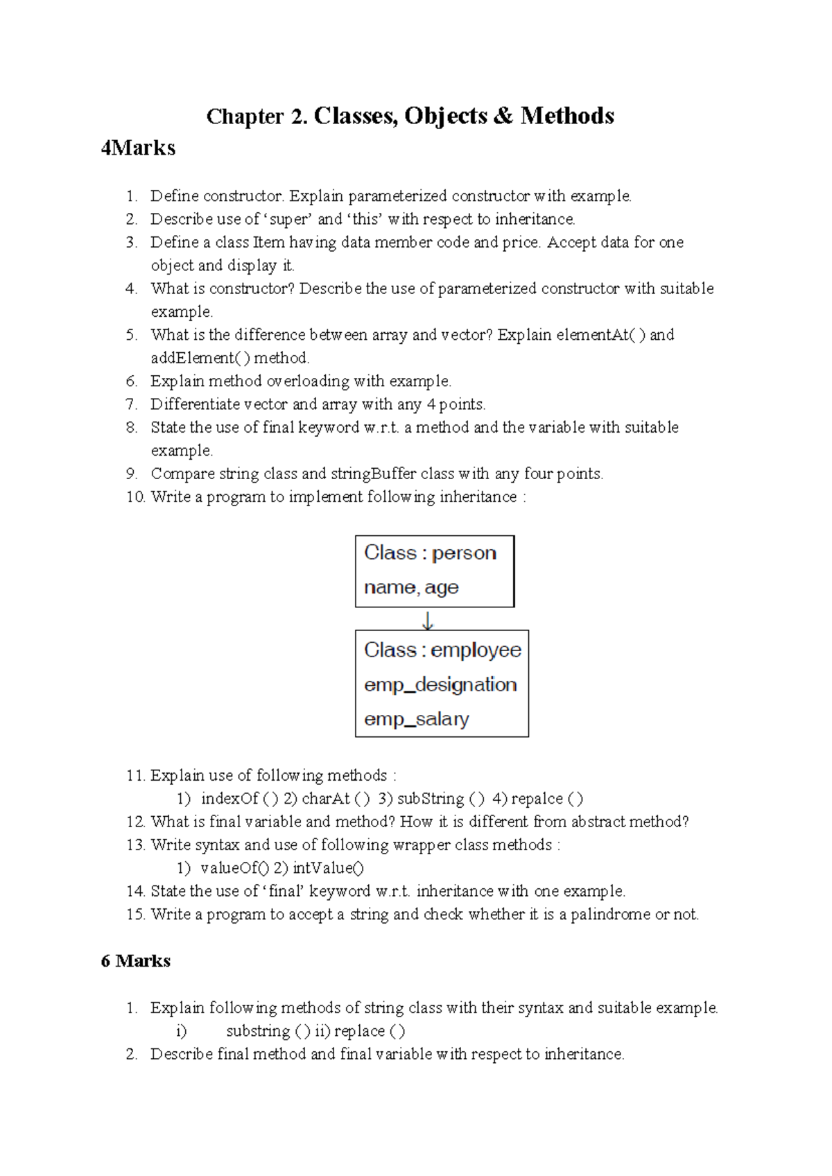 Chapter 2: Classes, Objects & Methods - Key Concepts & Examples - Studocu