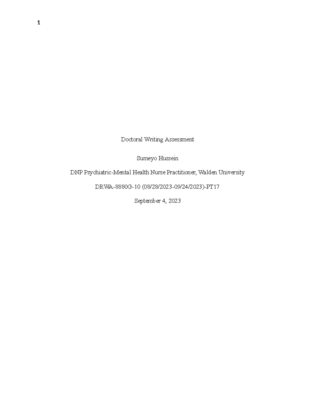 DNP Writing Assessment: Overcoming Challenges in Doctoral Studies - Studocu