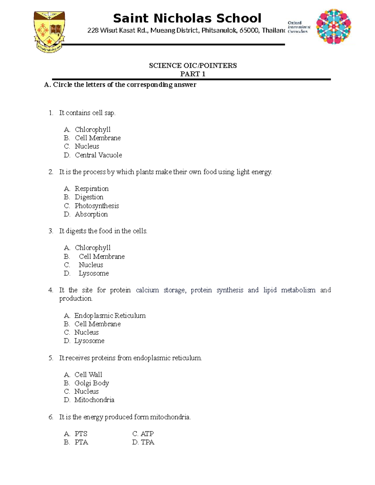 G7 SCIENCE Midterm Review Notes - Key Concepts and Questions - Studocu
