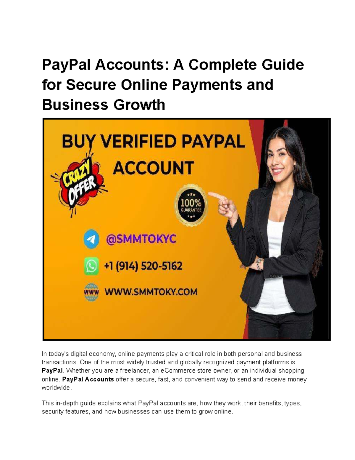 PayPal Accounts: A Comprehensive Guide for Secure Online Payments - Studocu