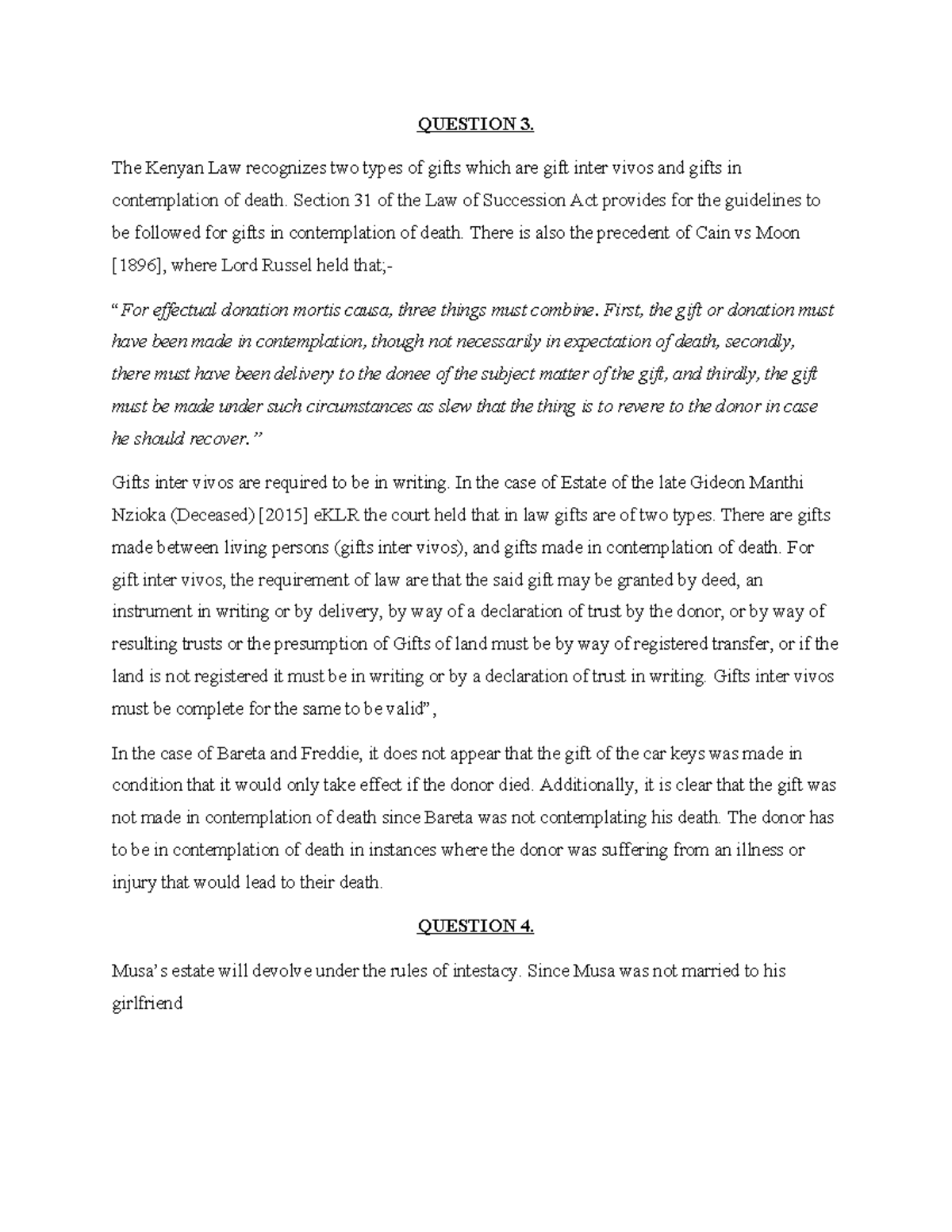 Probate Types of Gifts Under Succession Law: Inter Vivos & Mortis Causa ...