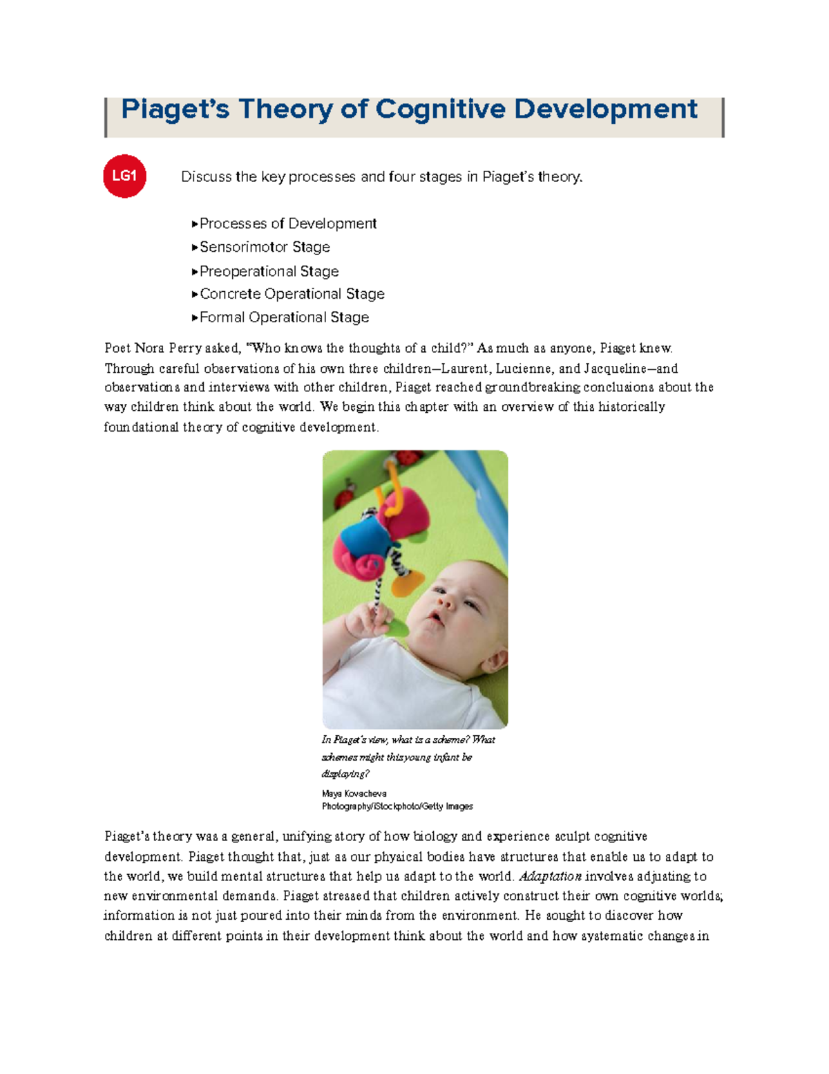 Cognitive Development Theory: Key Processes & Stages (LG1) - Studocu