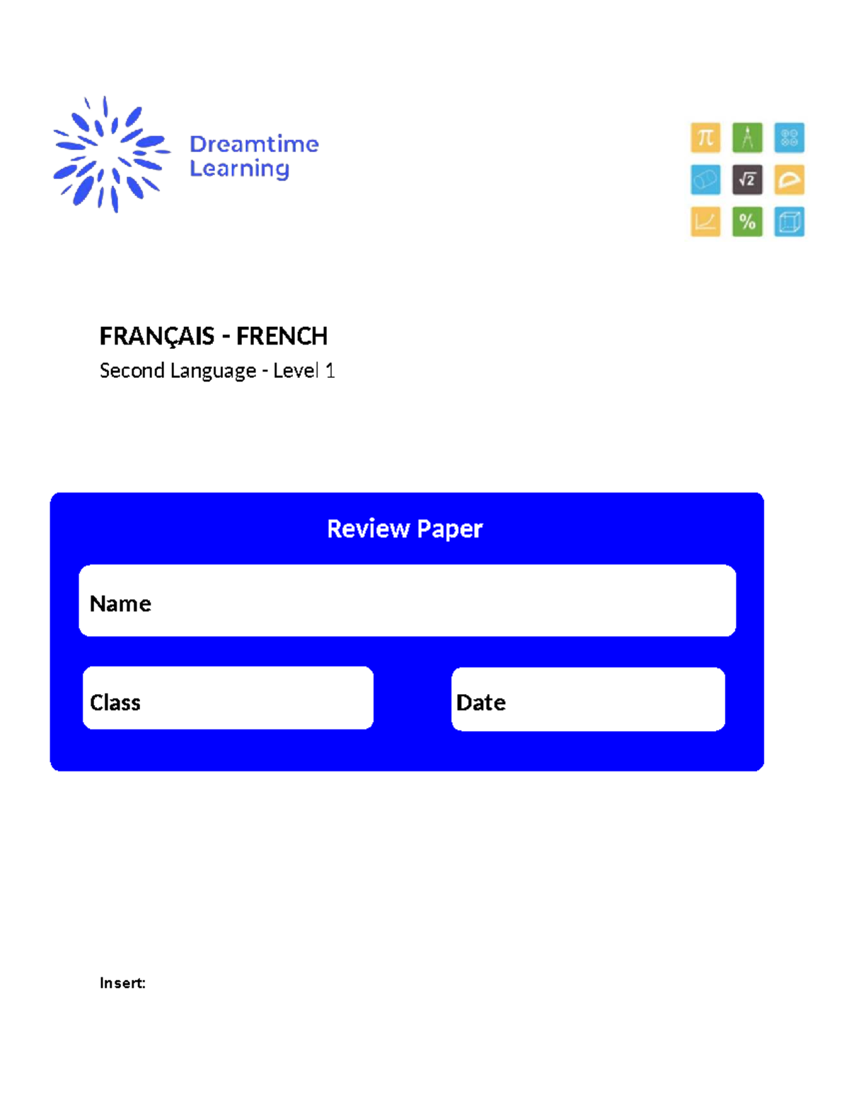 FRANÇAIS - FRENCH SL L1 Review Paper: Listening & Reading Exercises ...