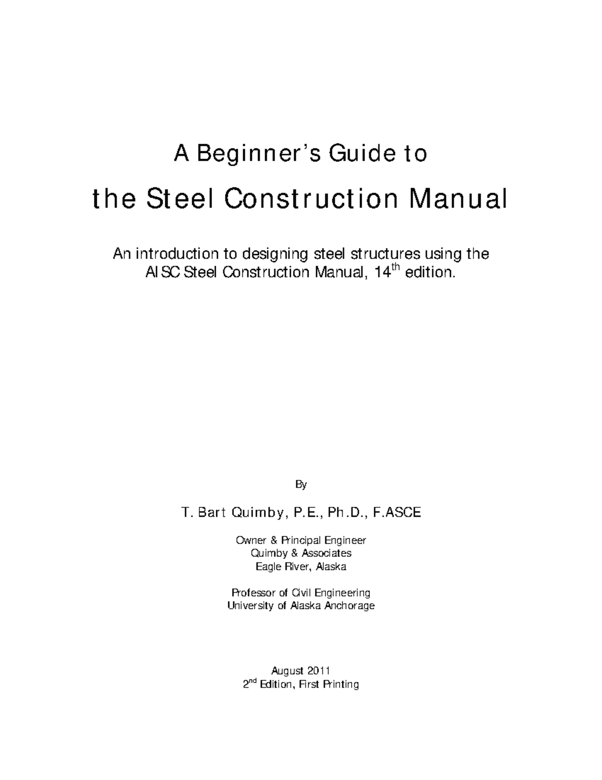 Beginner's Guide: Steel Construction Manual (AISC 14th Edition) - Studocu