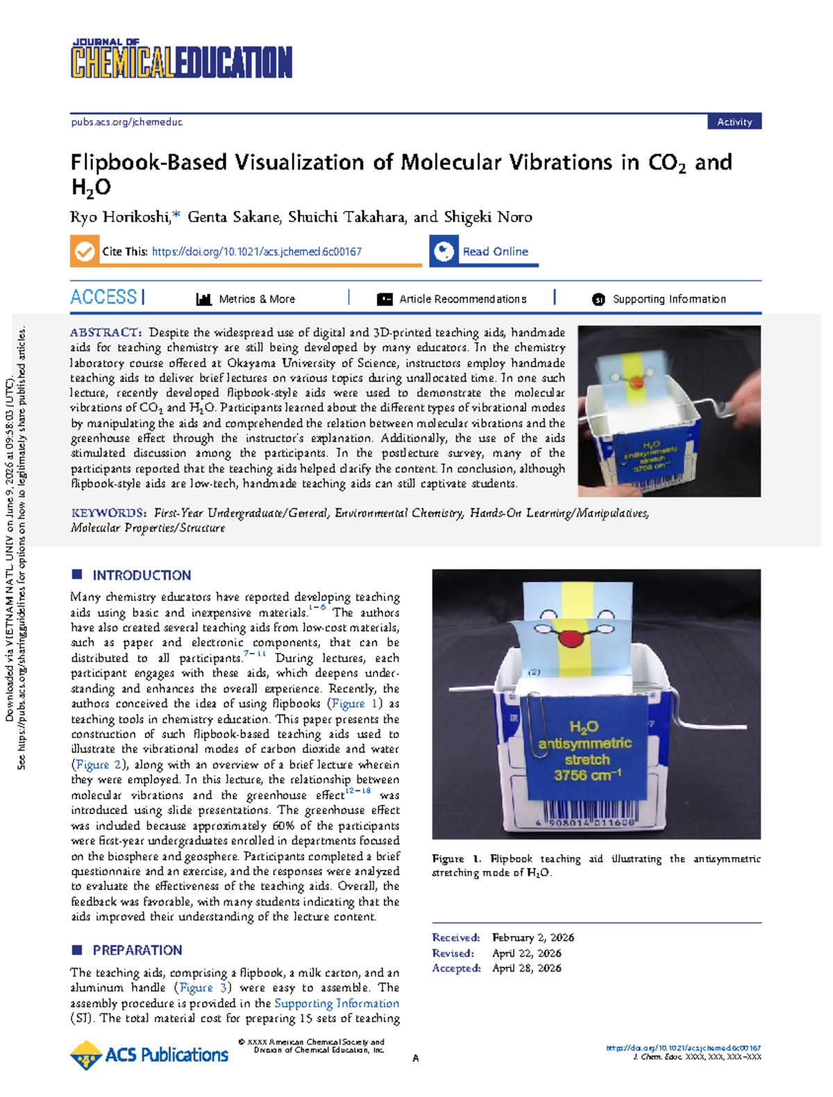 Flipbook-Based Activity on Molecular Vibrations in CO2 and H2O - Studocu