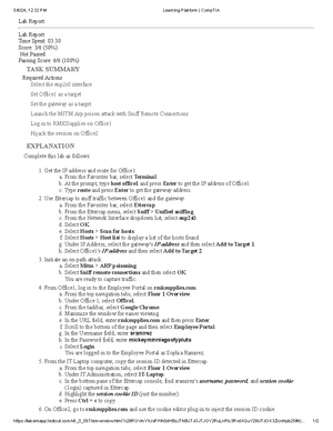 Discover rogue dhcp server - Lab Report Lab Report Time Spent: 03: Score: 2/4 (50%) Not Passed ...