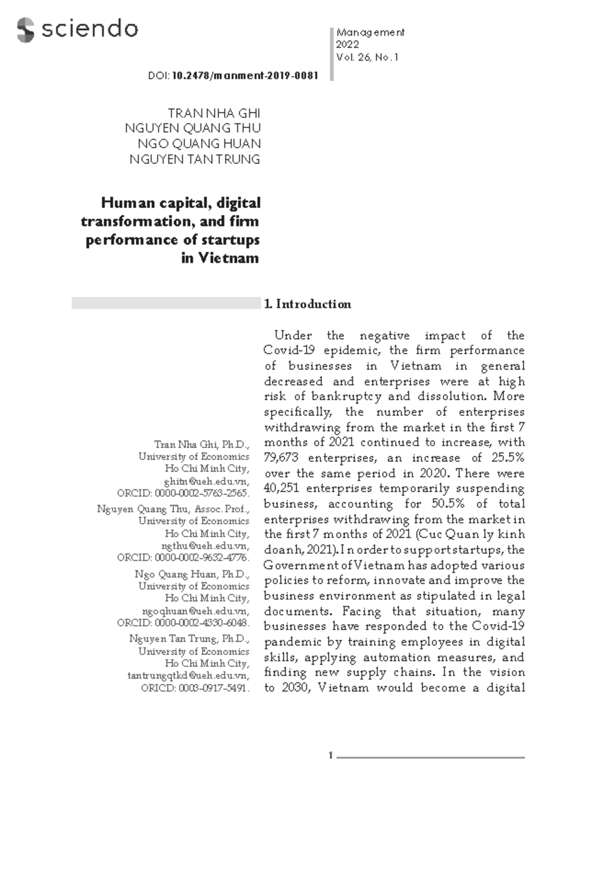 Human Capital, Digital Transformation, and Startup Performance in ...