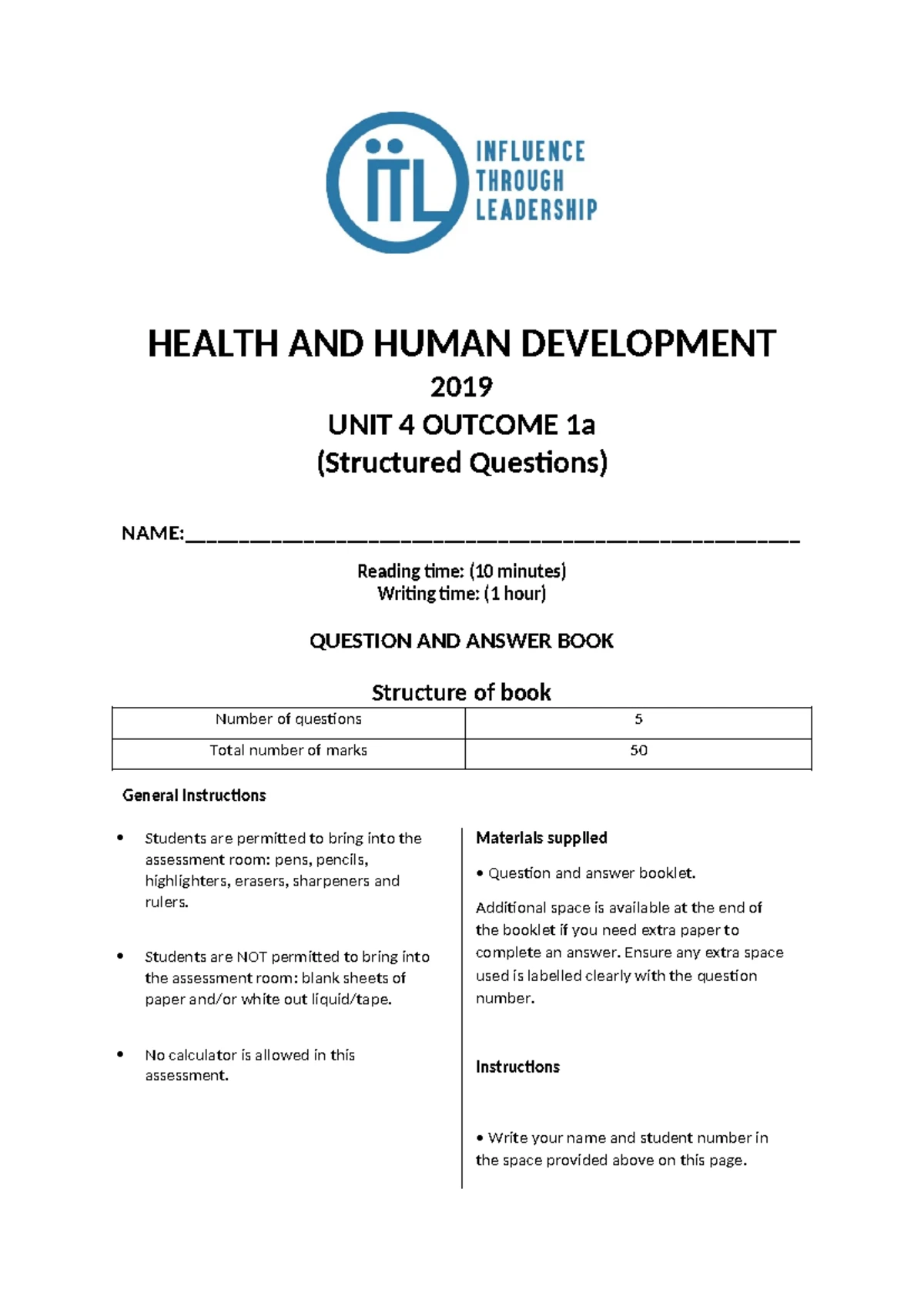 Unit 4 AOS1 SAC - VCE hhd - Studocu