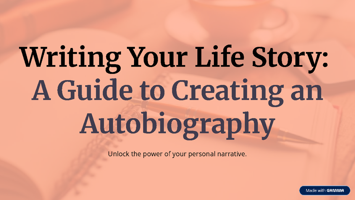 Writing Your Life Story: A Guide to Crafting Your Autobiography - Studocu