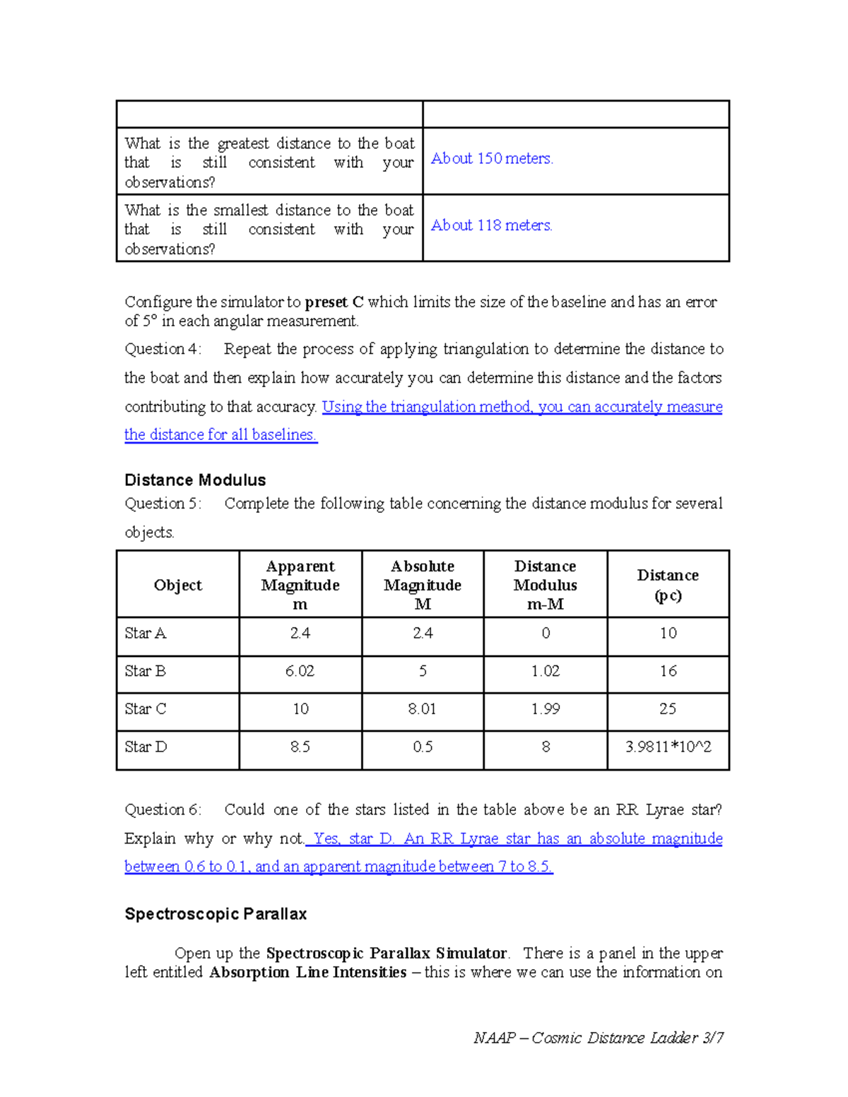Cosmic Ladder Lab 11-page 2 - What is the greatest distance to the boat ...