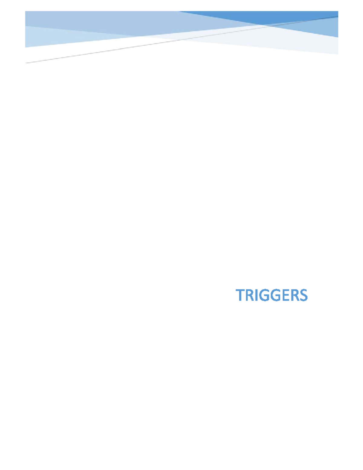 SQL TRIGGERS: Understanding Types, Creation, and Examples - Studocu