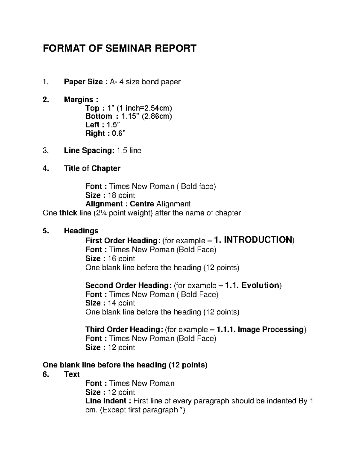 Seminar Report Format - Guidelines for Effective Presentation - Studocu
