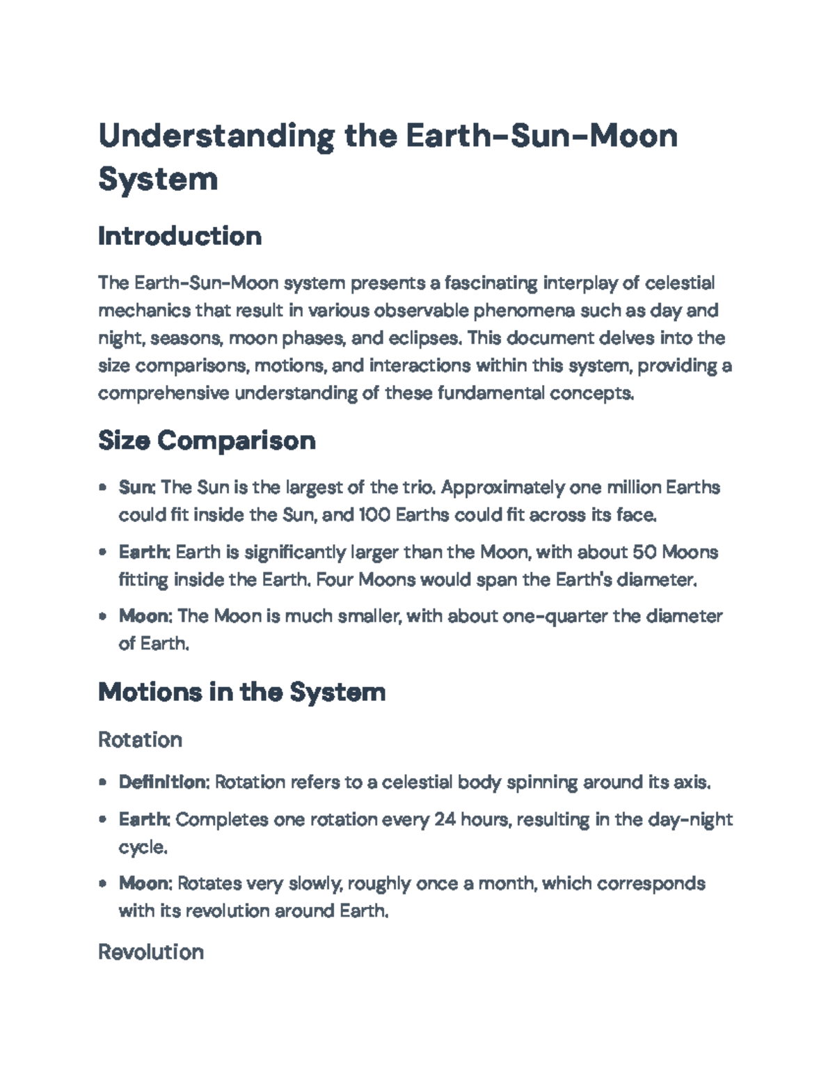 Understanding the Earth-Sun-Moon System: Celestial Mechanics Explored ...