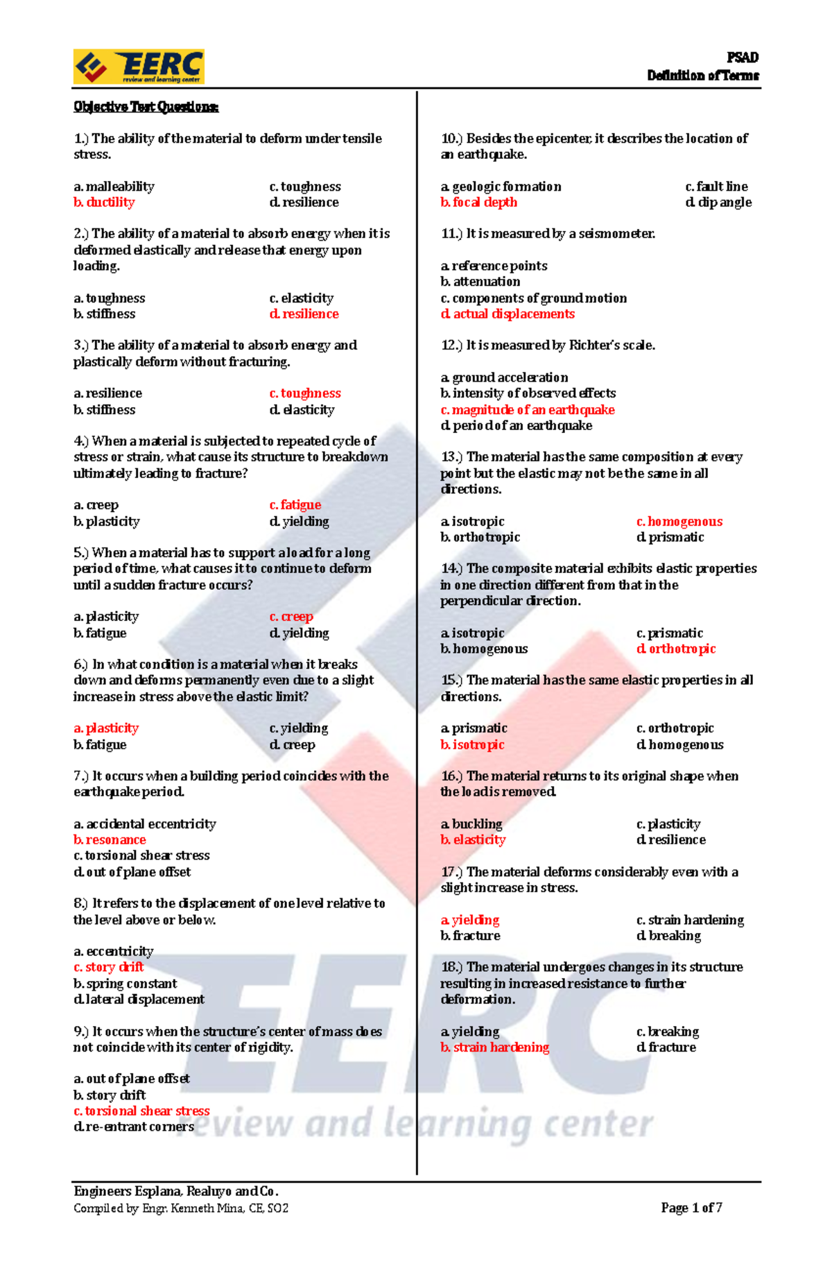 Principles OF Structural Analysis AND Design Terms - Definition of ...