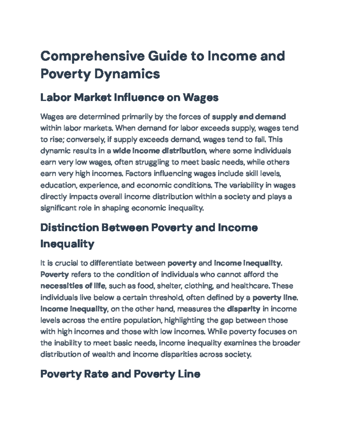 Comprehensive Overview of Income Inequality and Poverty Dynamics (ECO ...