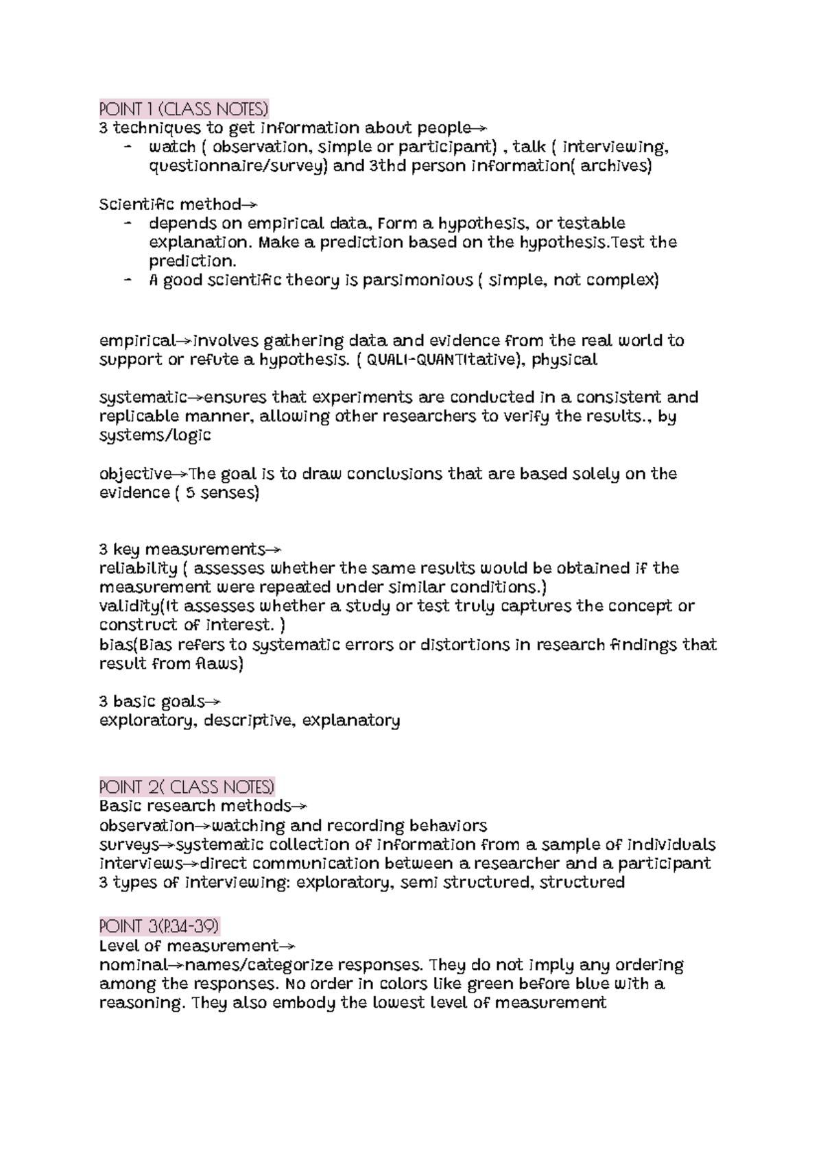 QM 101: Class Notes on Research Techniques and Data Analysis - Studocu