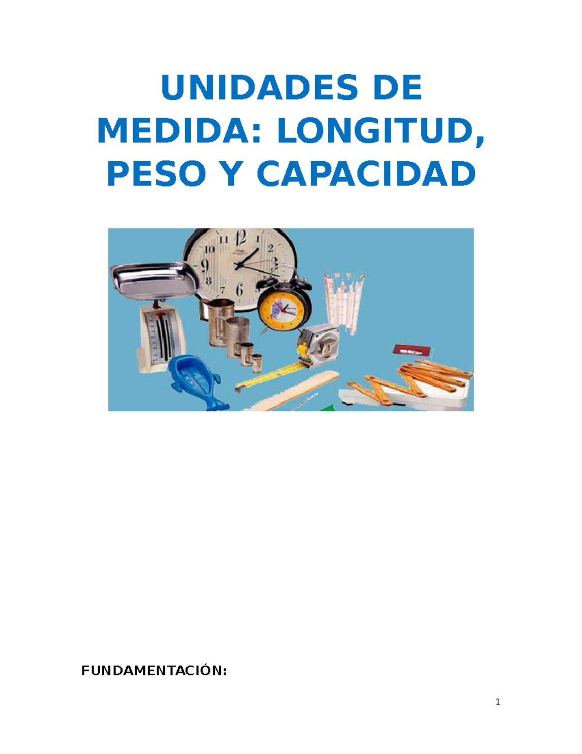 Secuencia Didáctica: Medidas de Longitud, Peso y Capacidad en Clase ...