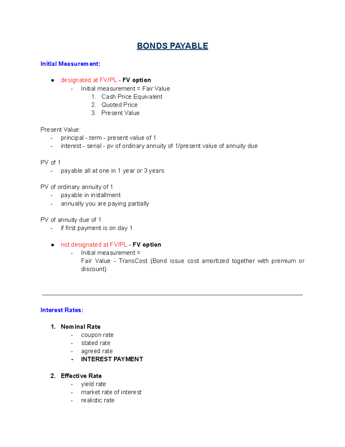 IA2 - BP - Comprehensive Notes on Bonds Payable Accounting - Studocu