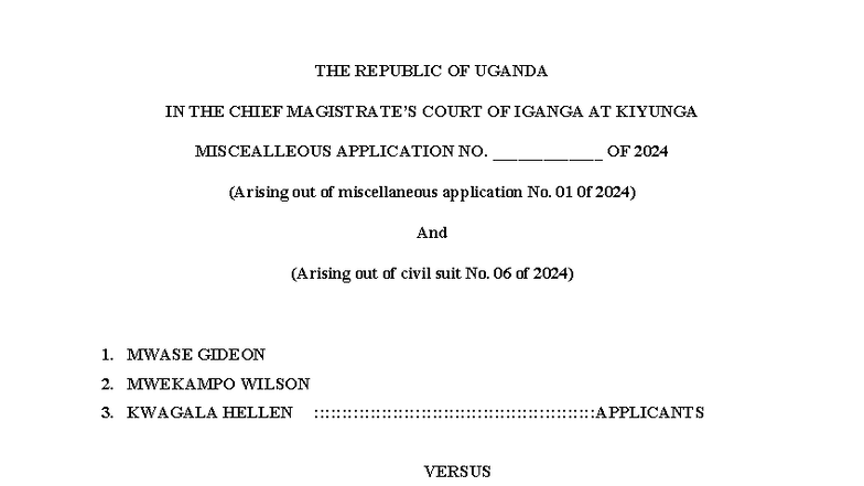 Draft Contempt of Court Application - Case No. 01 of 2024 Final Version ...