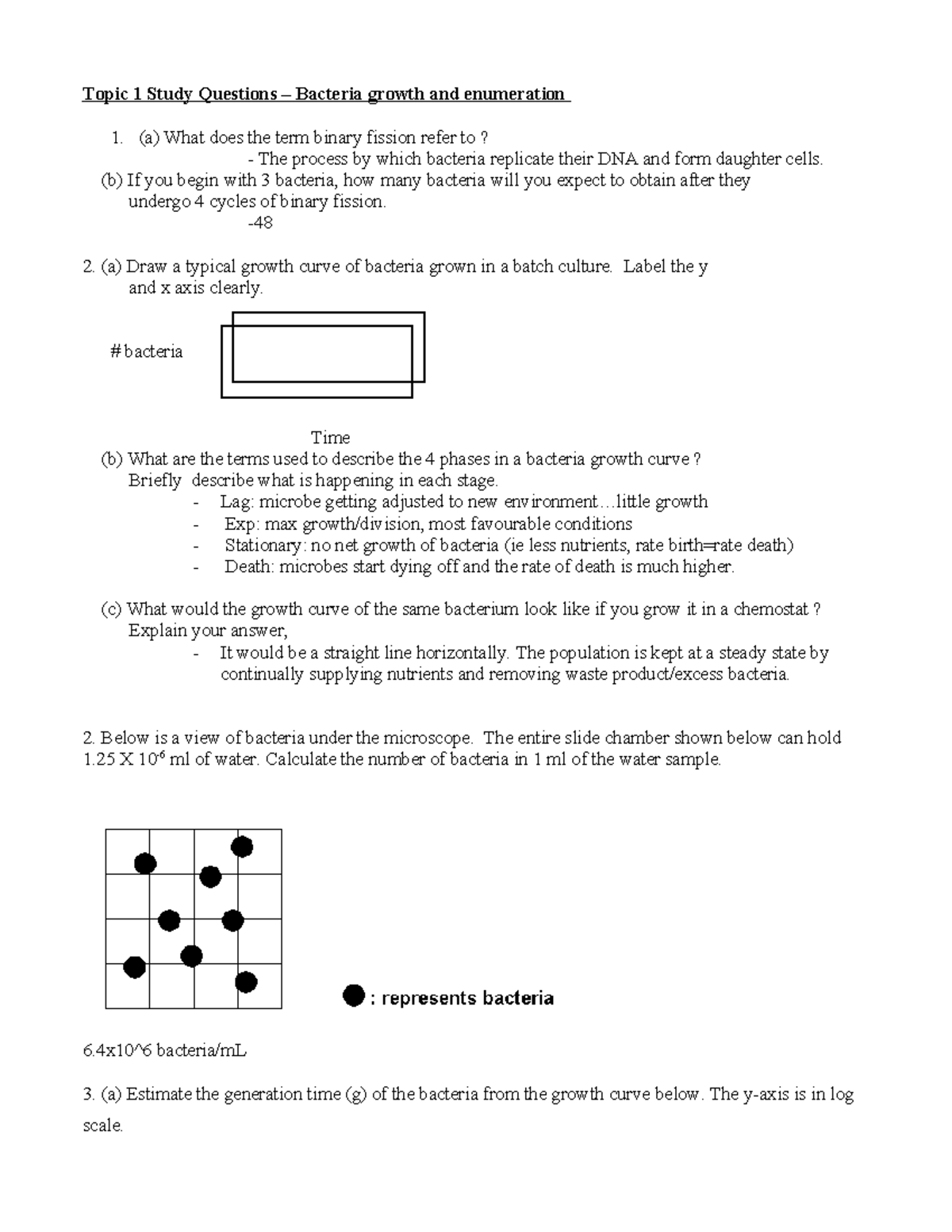 Topic 2 Study Questions – Bacterial Growth & Enumeration (BIOL 101 ...