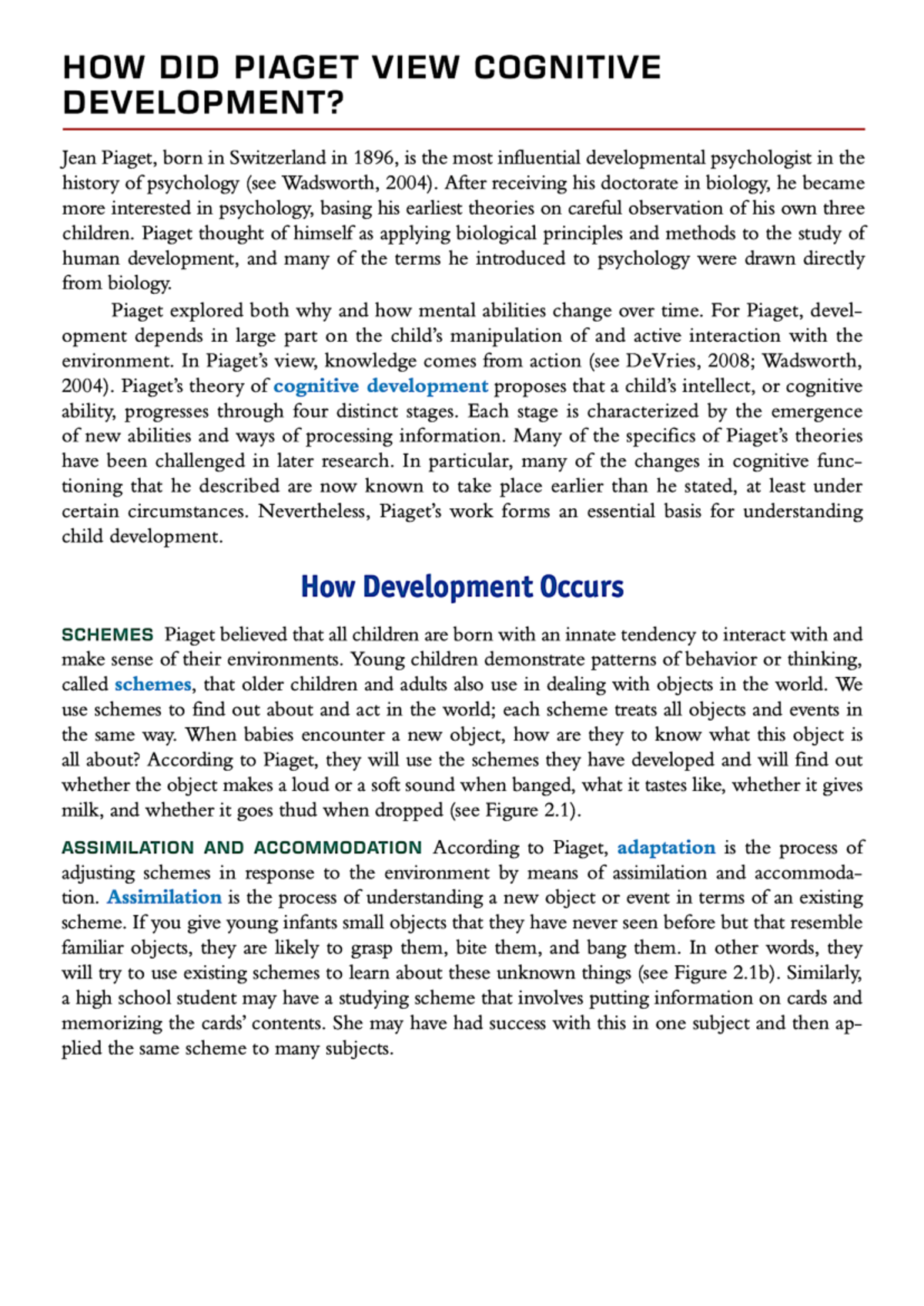 Piaget's Theory of Cognitive Development: Key Concepts and Stages - Studocu
