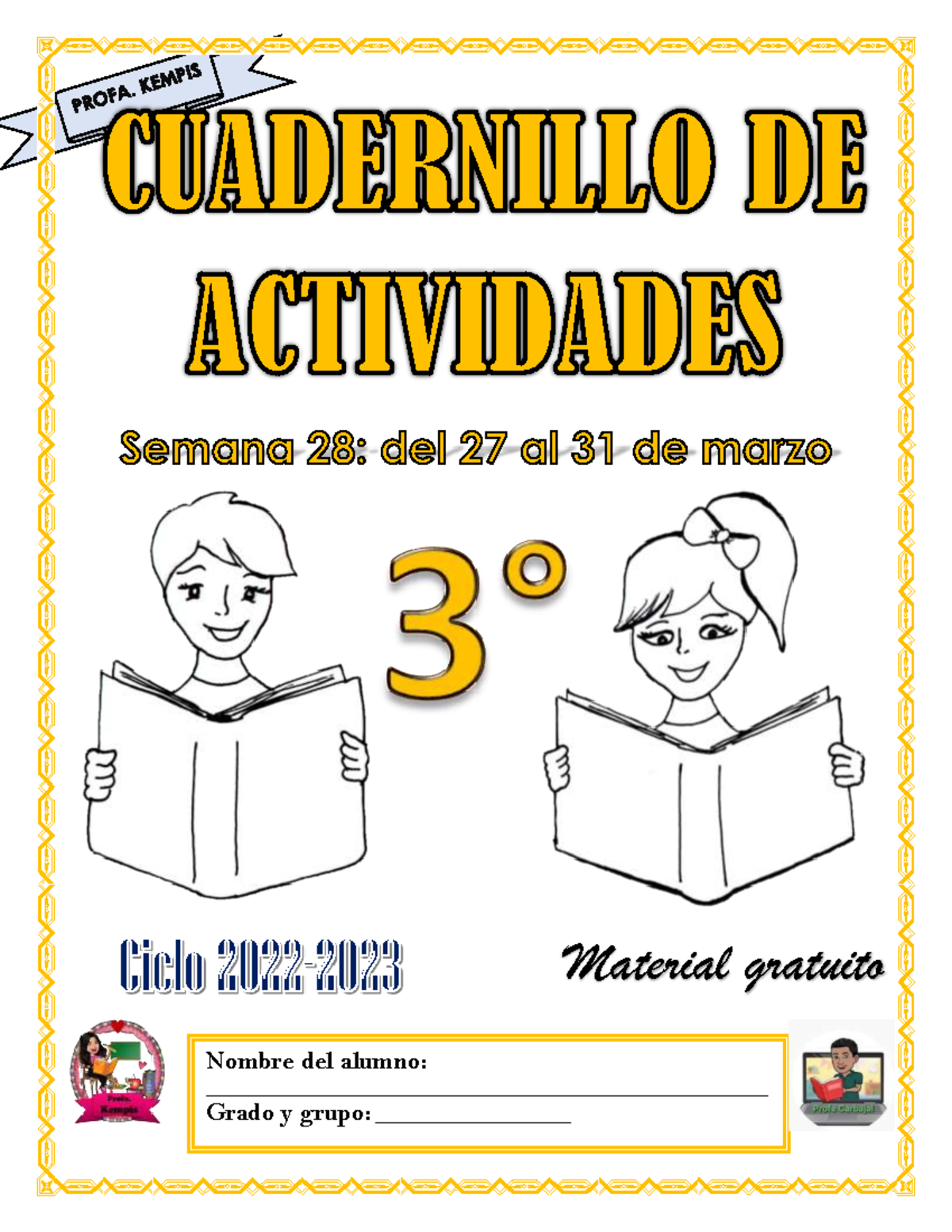 3° S28 Cuadernillo de actividades (anexos) Profa Kempis - Material ...