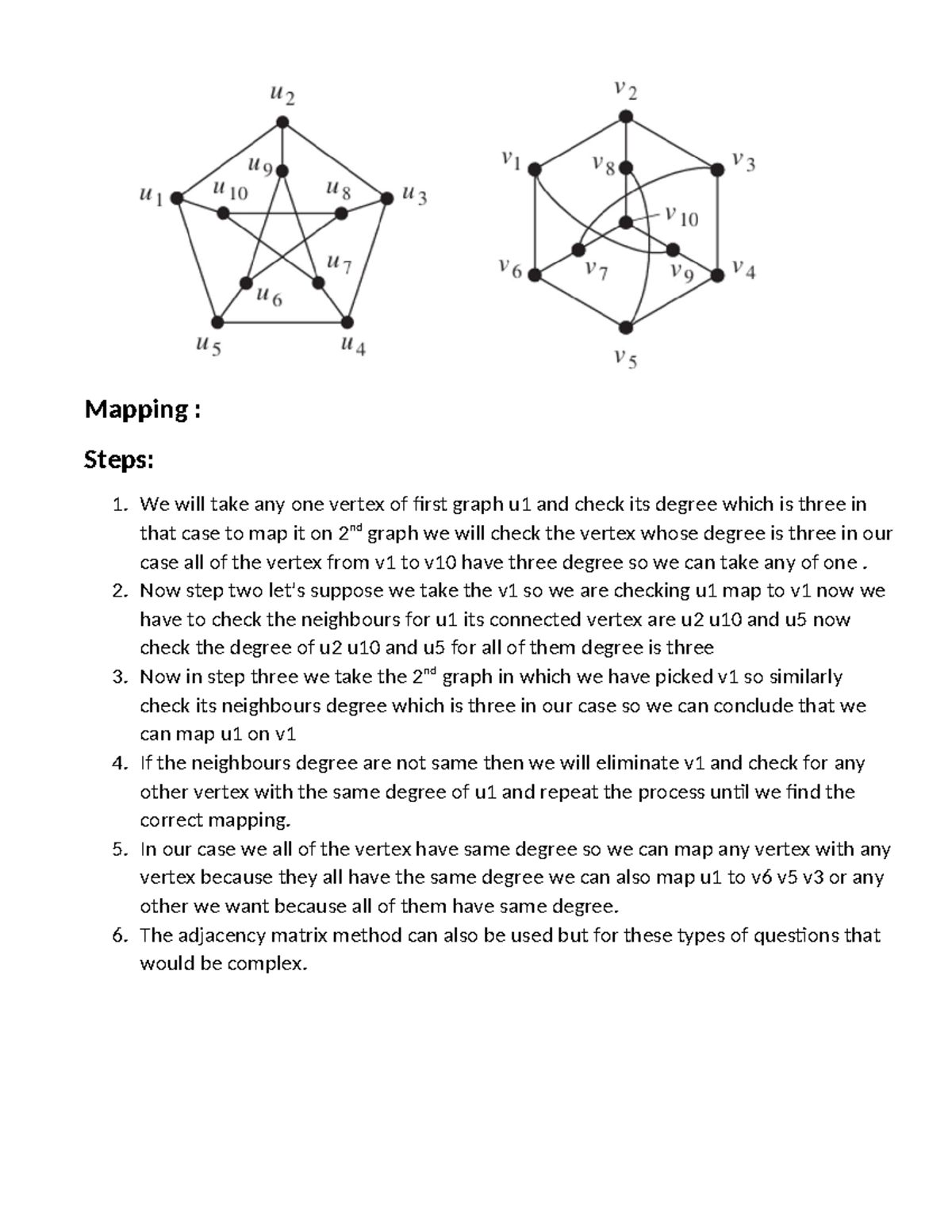 L - asw - Mapping : Steps: 1. We will take any one vertex of first ...