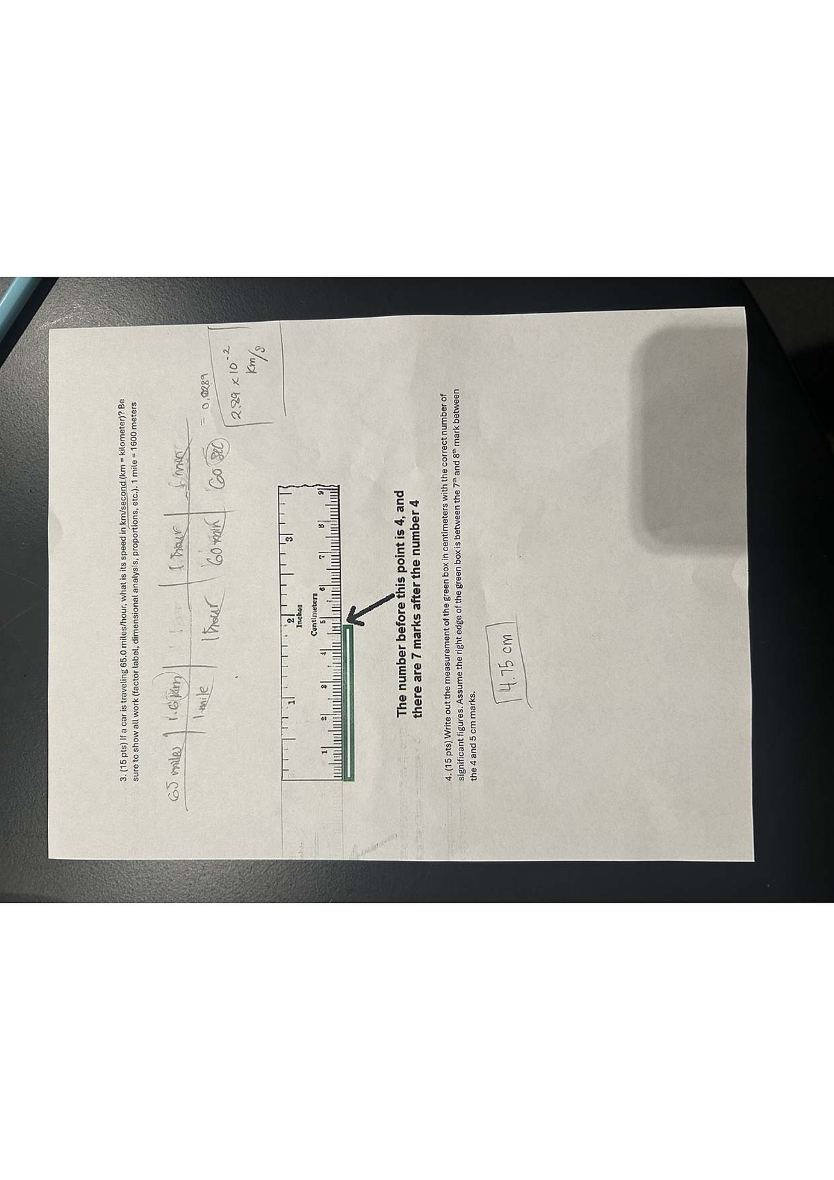 Chem 3: Speed Conversion and Measurement Analysis (15 pts) - Studocu