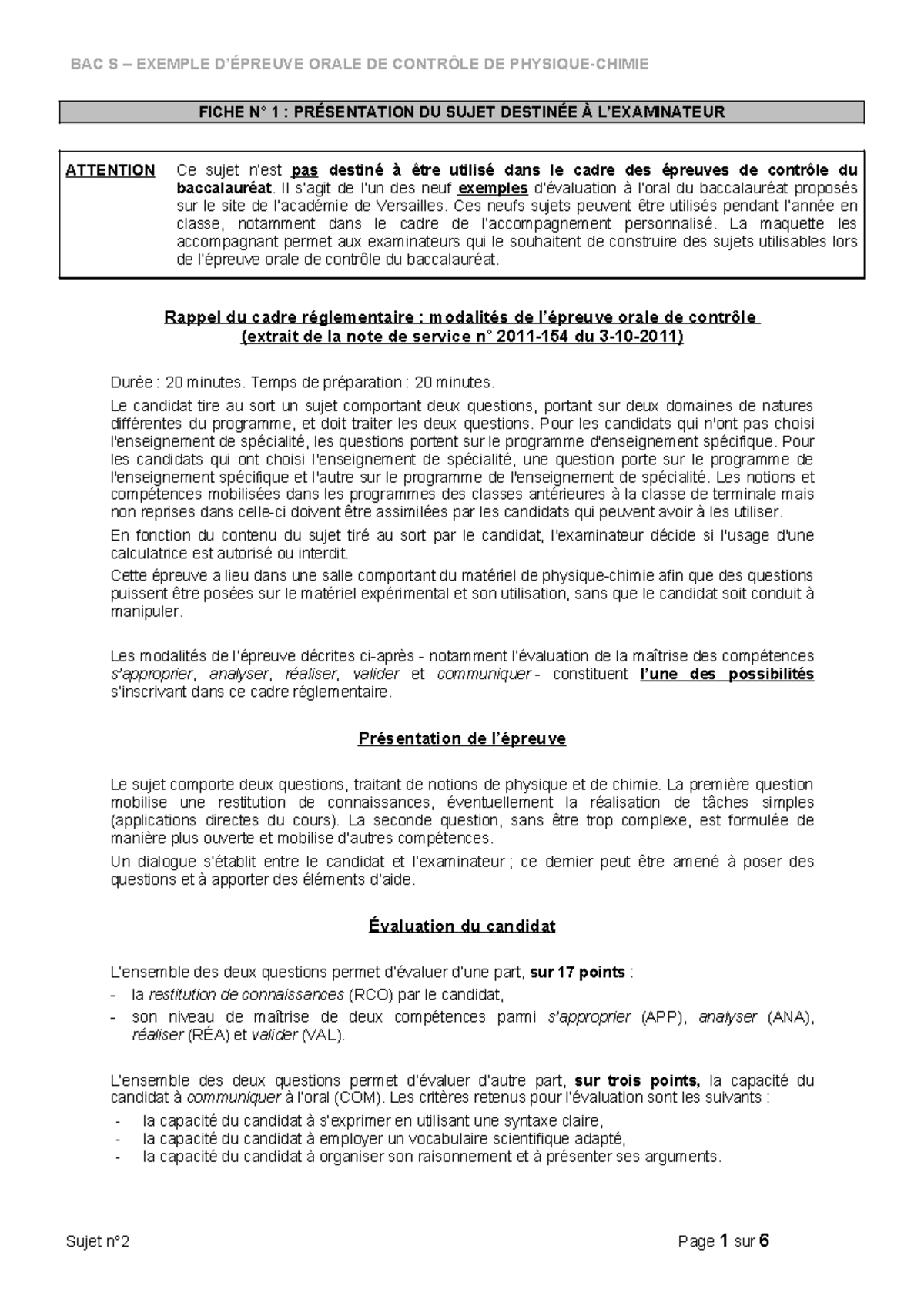 BAC S EXEMPLE ORALE DE CONTRÔLE : PRÉSENTATION ET ÉVALUATION - Studocu