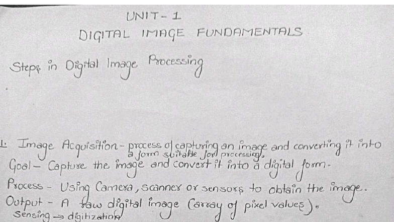 DIGITAL IMAGE PROCESSING (DIP) Fundamentals and Techniques - Studocu