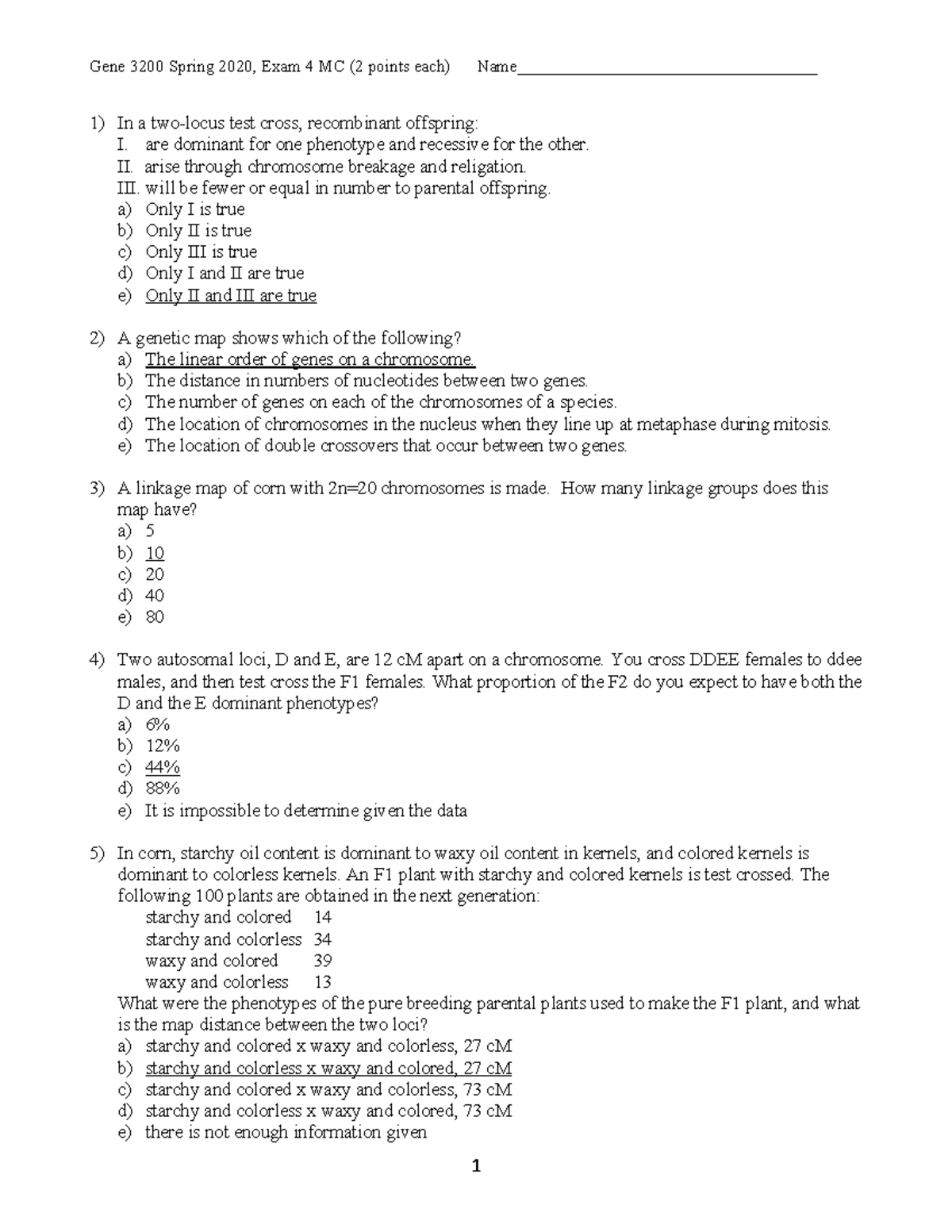 3200 Sp20 ex4 MC key - Exam four mc key for physiology this includes ...
