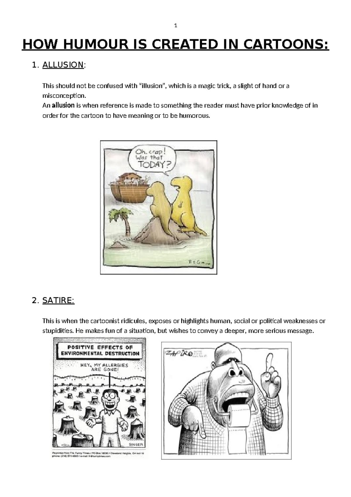 Understanding Humour Mechanisms in Cartoons: Key Concepts Explained ...