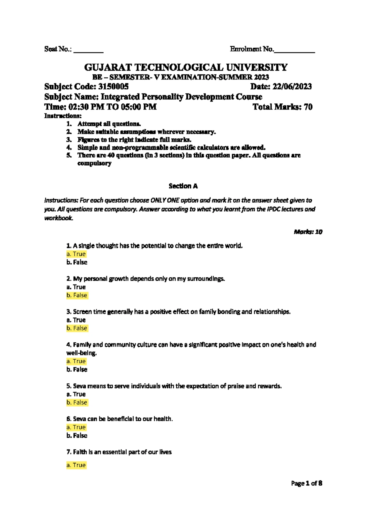IPDC-1-MCQ Practice Questions for Exam Preparation - Studocu