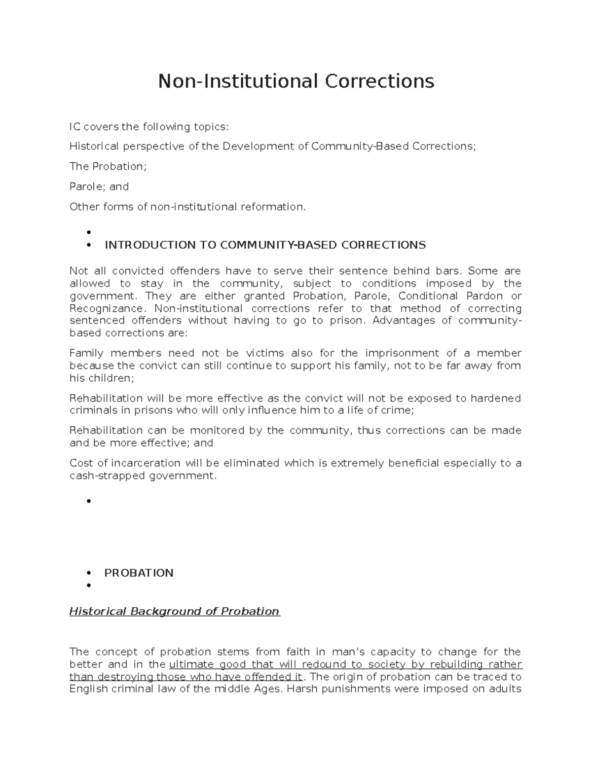 Non Institutional Correction (CA2) notes by Padel - Non-Institutional ...