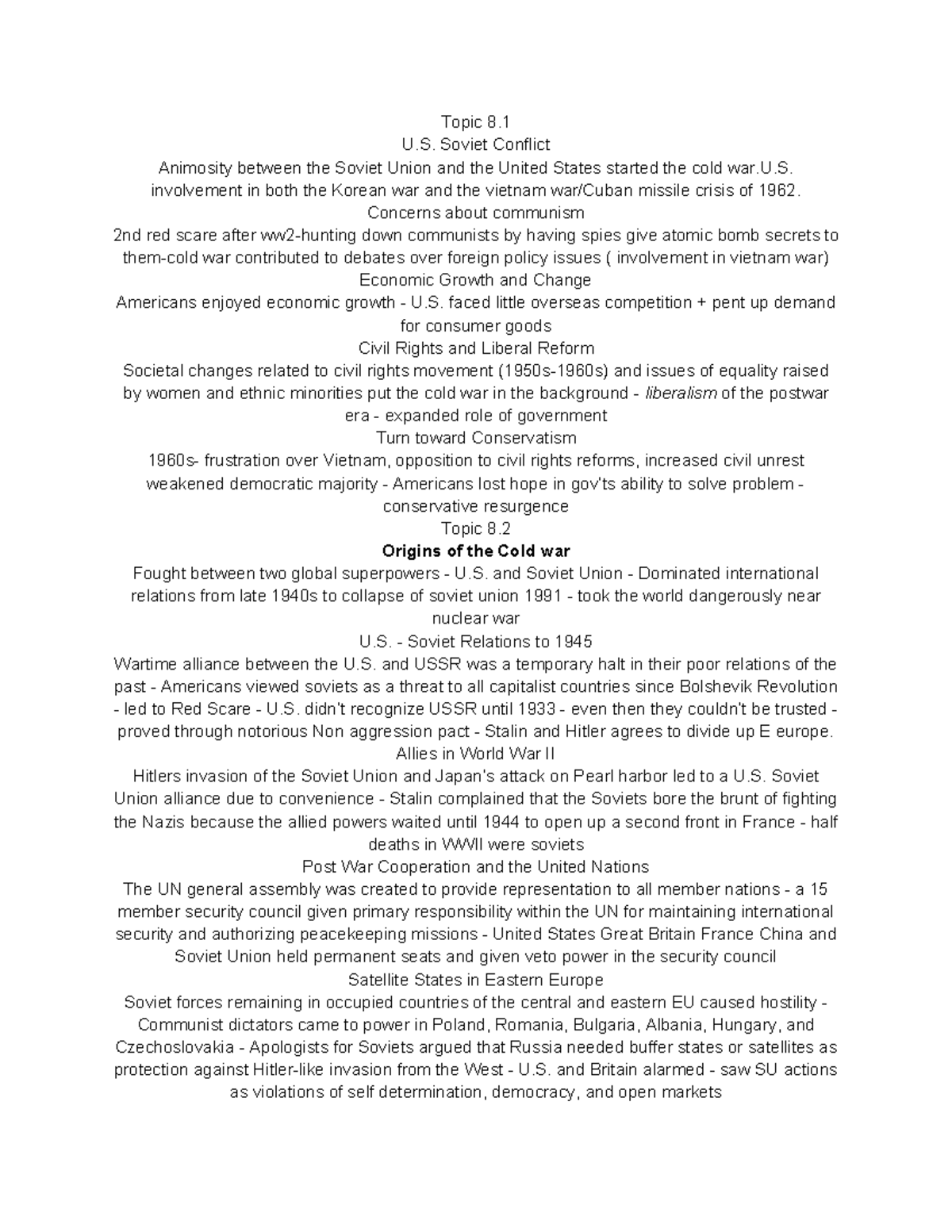 Chapter 27: APUSH Amsco - U.S. Soviet Conflict and Cold War Origins ...