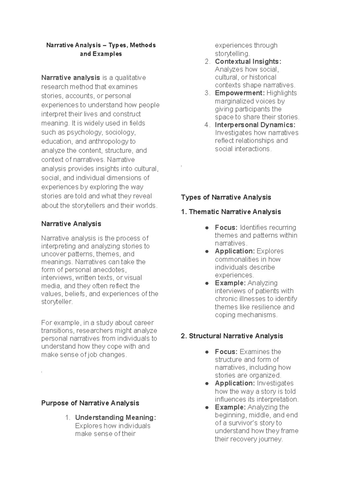Narrative-Analysis - it helps to student to make a narrative analysis ...