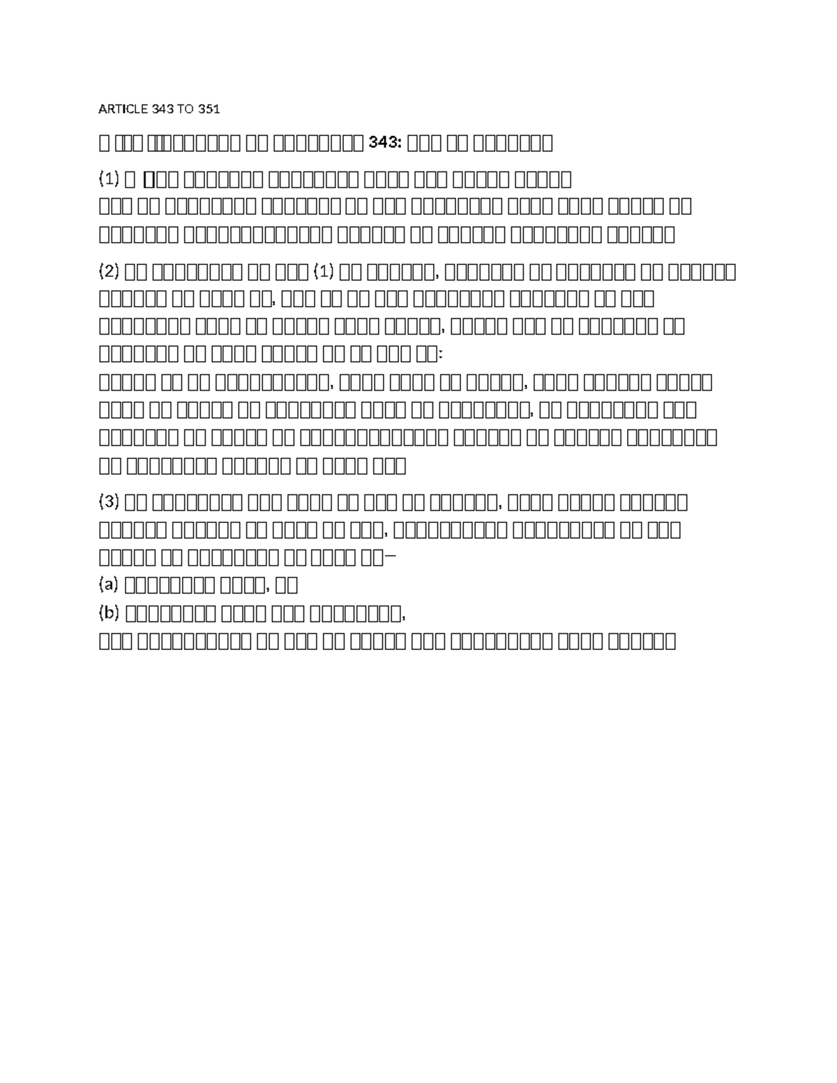 संविधान भारत की धारा 343 से 351 का हिंदी अनुवाद - Studocu